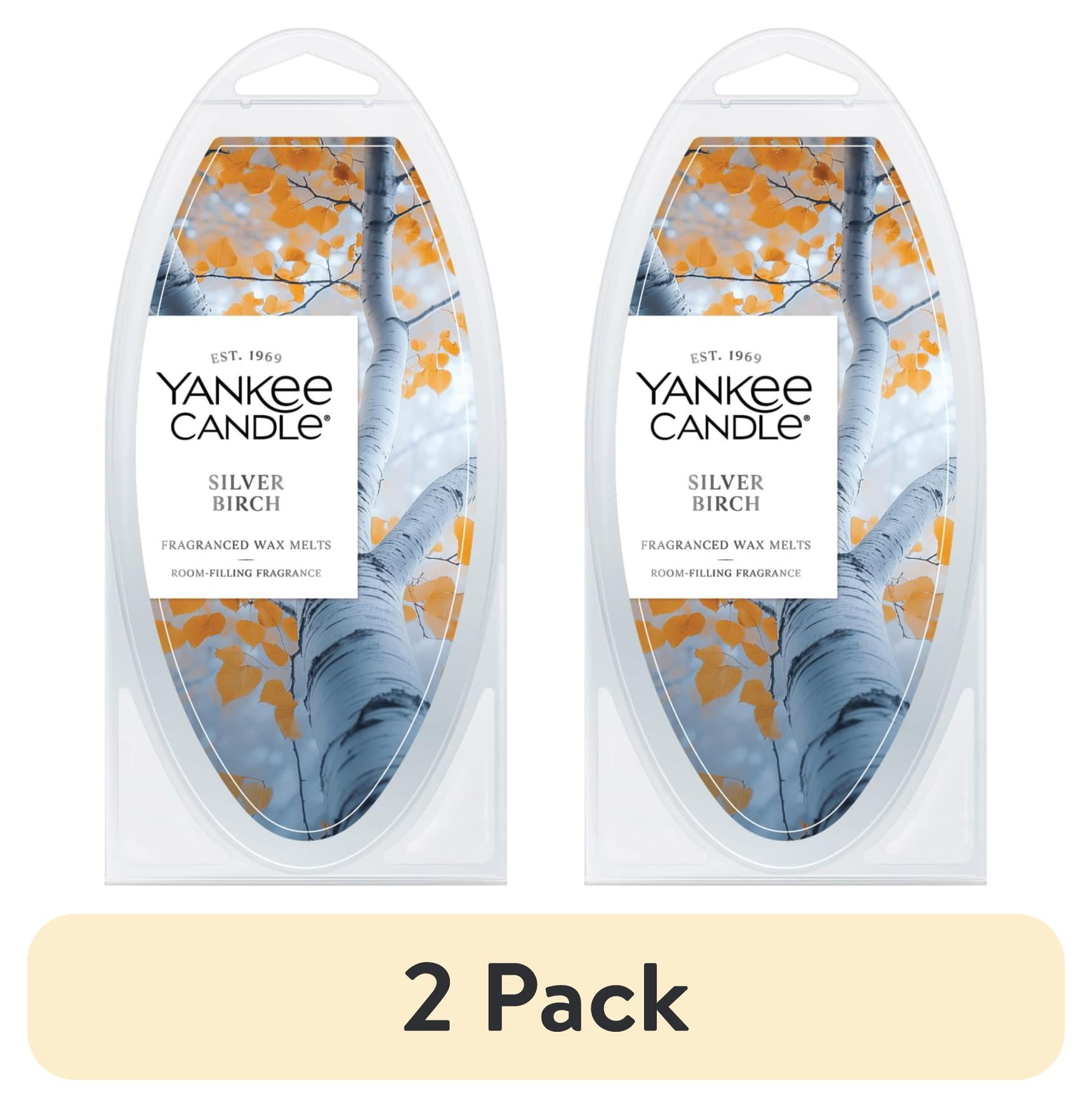 Yankee Candle Silver Birch Wax Melts 2 Pack, 6 Melts Each, Relaxing ...