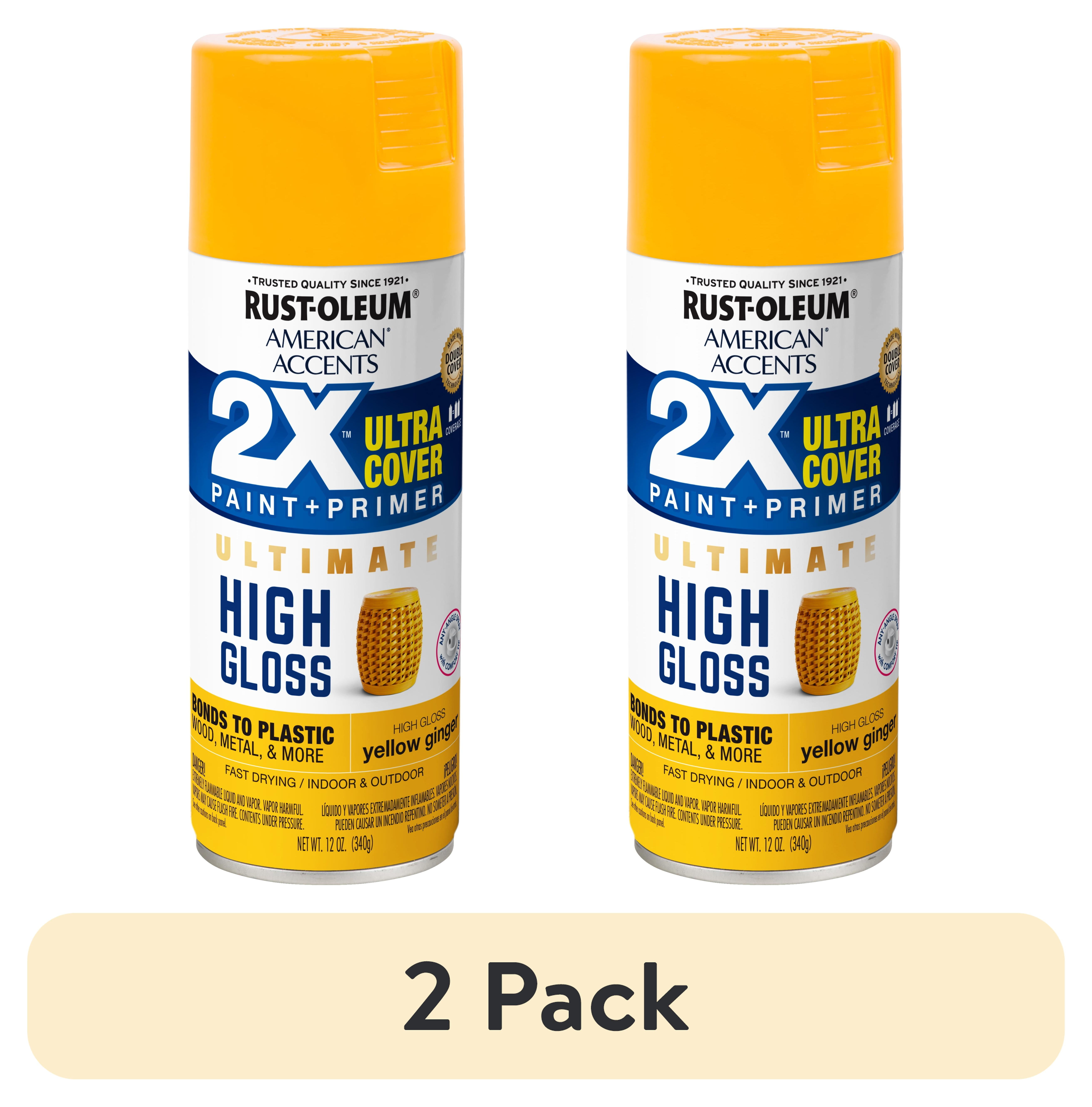 (2 pack) Yellow Ginger, Rust-Oleum American Accents 2X Ultra Cover High ...