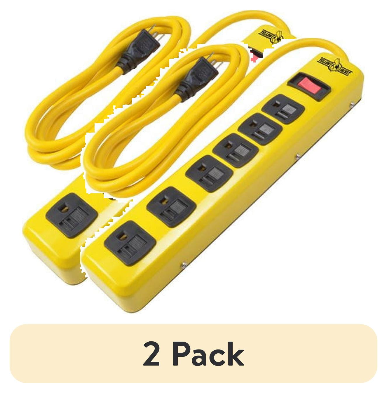 (2 pack) Yellow Jacket 5139N Heavy Duty Metal Power Strip with 6 ...