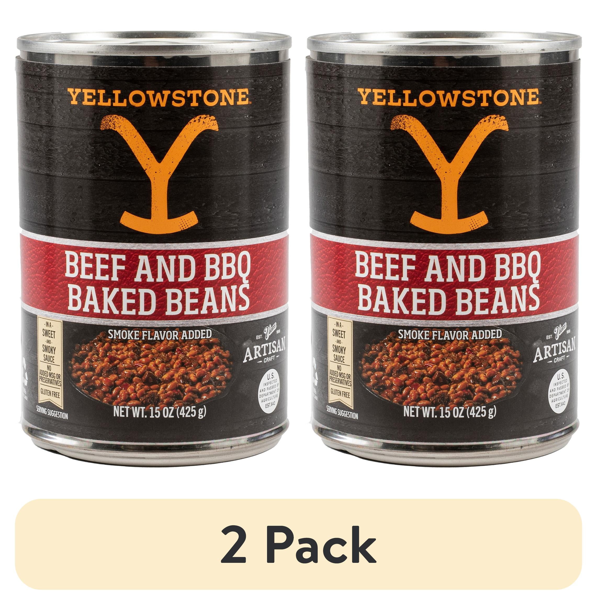 (2 pack) Yellowstone Brand Beef and Baked Beans in Barbeque Sauce, 15 ...