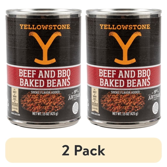 (2 pack) Yellowstone Brand Beef and Baked Beans in Barbeque Sauce, 15 ...