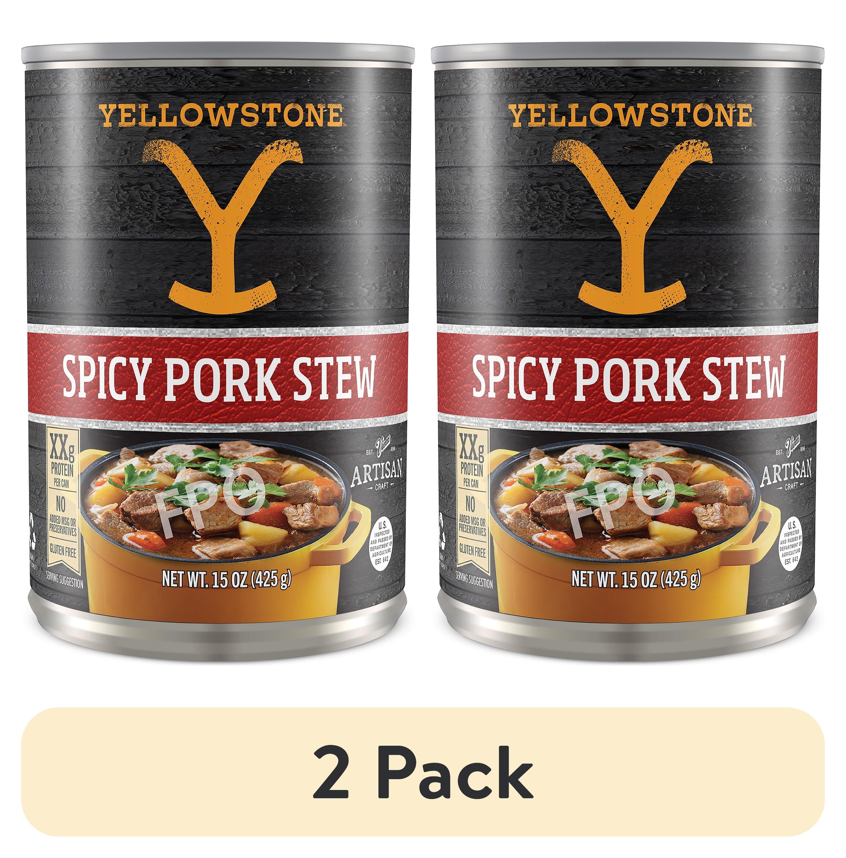 (2 pack) Yellowstone Spicy Pork Stew 15 oz. Can - Walmart.com