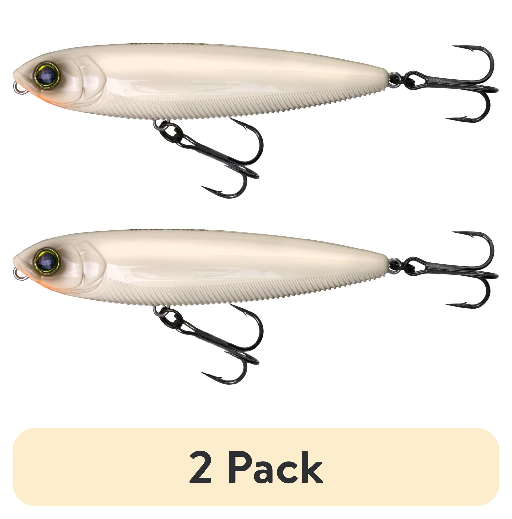 (2 pack) Yo-Zuri 3DB Pencil, 4" Topwater Hard Bait Lure, Bone - Walmart.com