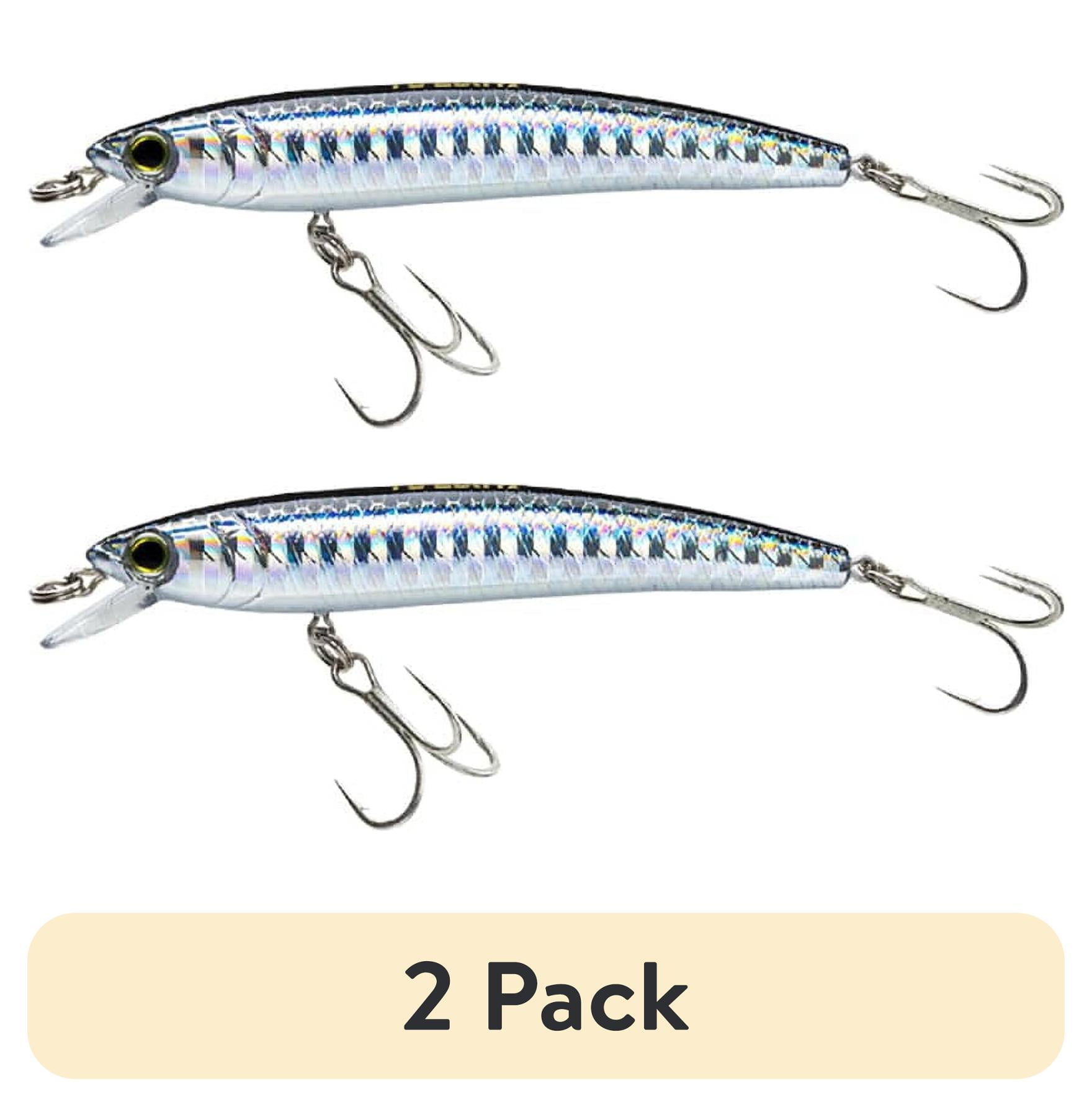 (2 pack) Yo-Zuri Pins Minnow (F), 50mm, 2", Silver/Black - Walmart.com