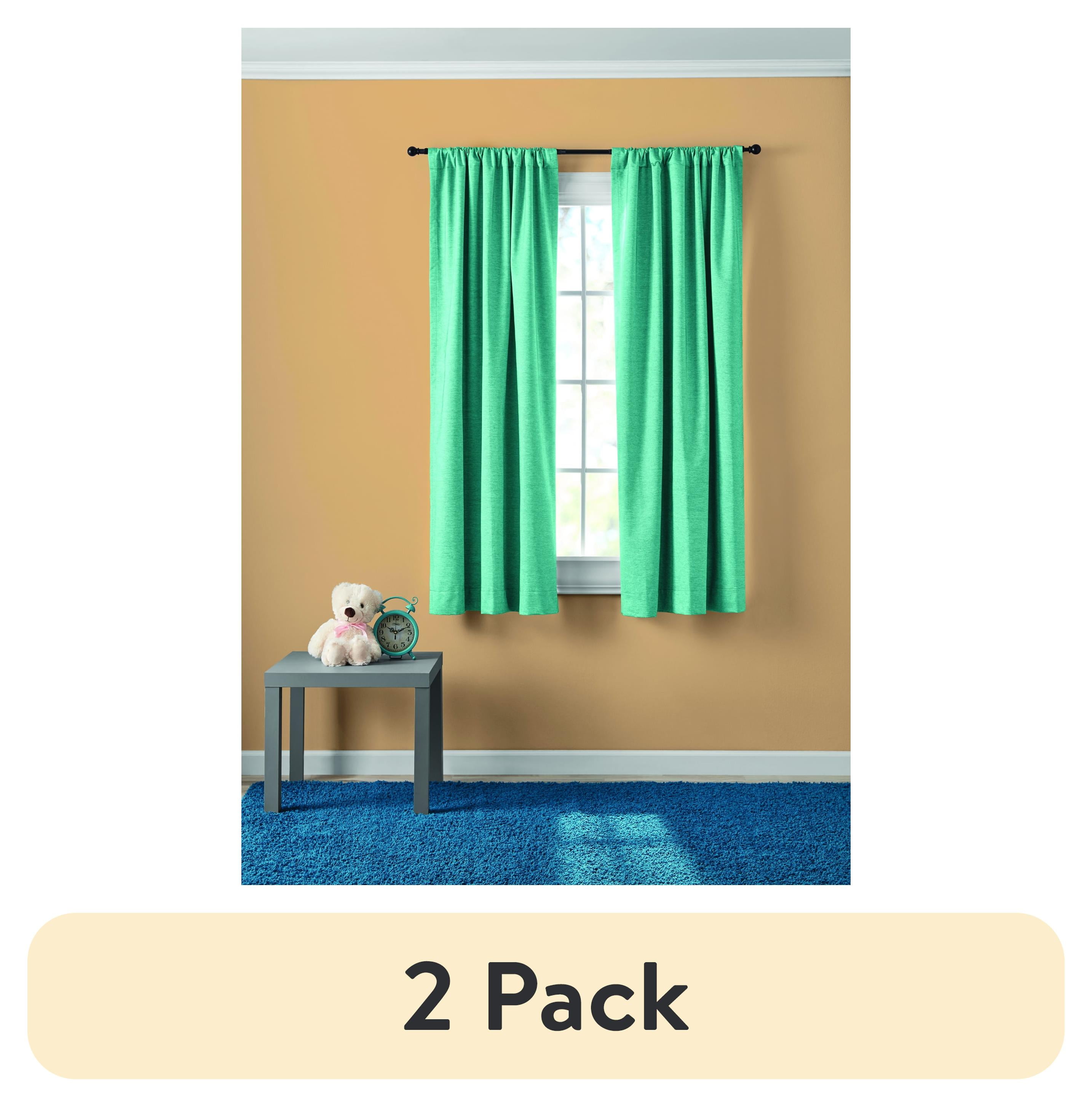 Your Zone Blackout Curtain Panel Pair - Turquoise - Walmart.com