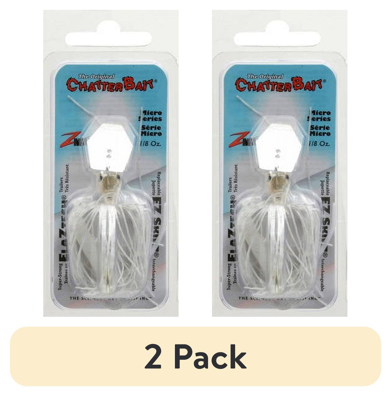 (2 pack) Z-Man Chatterbait Micro 1/8oz White - Walmart.com