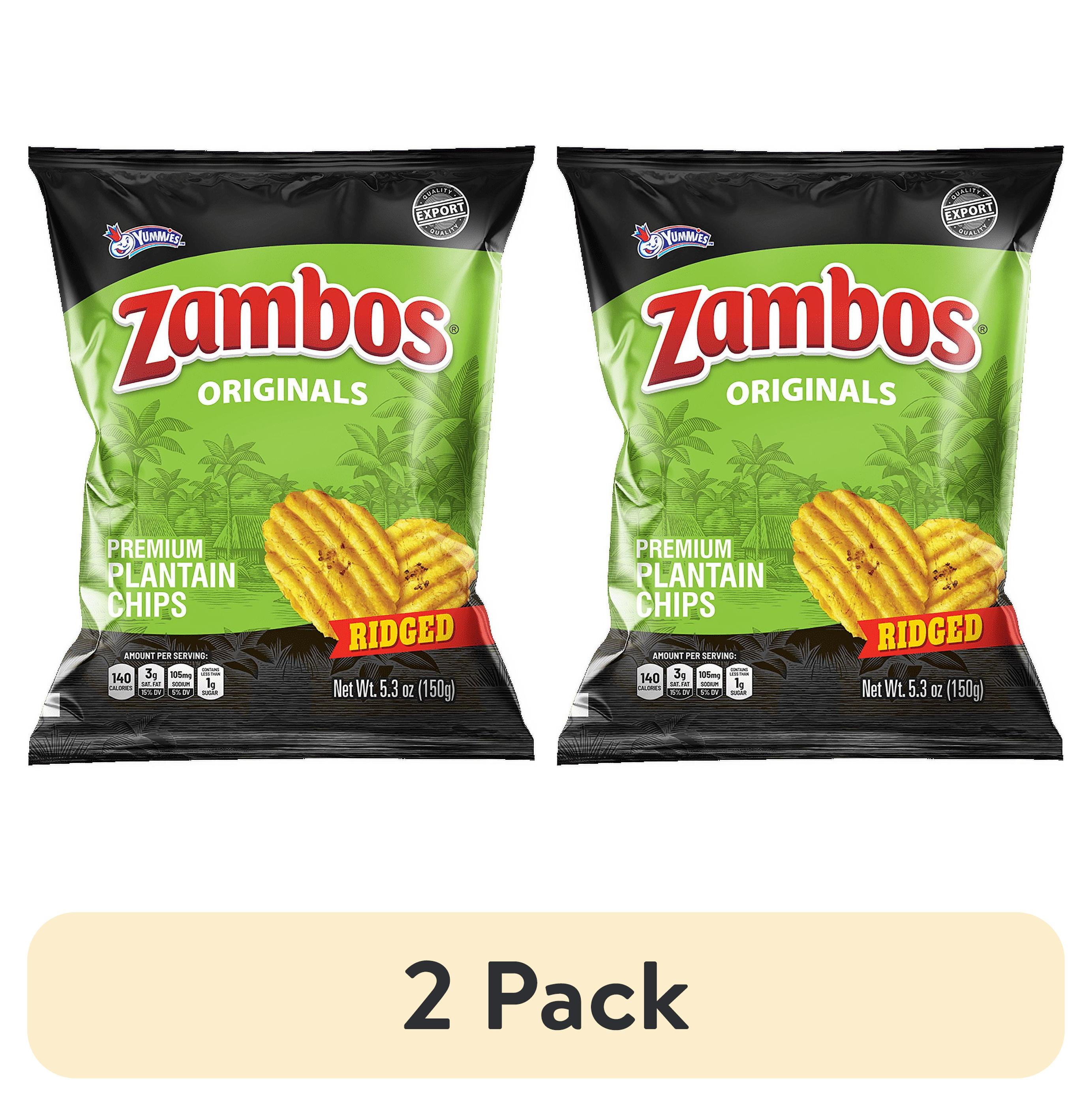 (2 pack) Zambos Premium Originals Ridged Plantain Chips with Salt, 5.30 ...