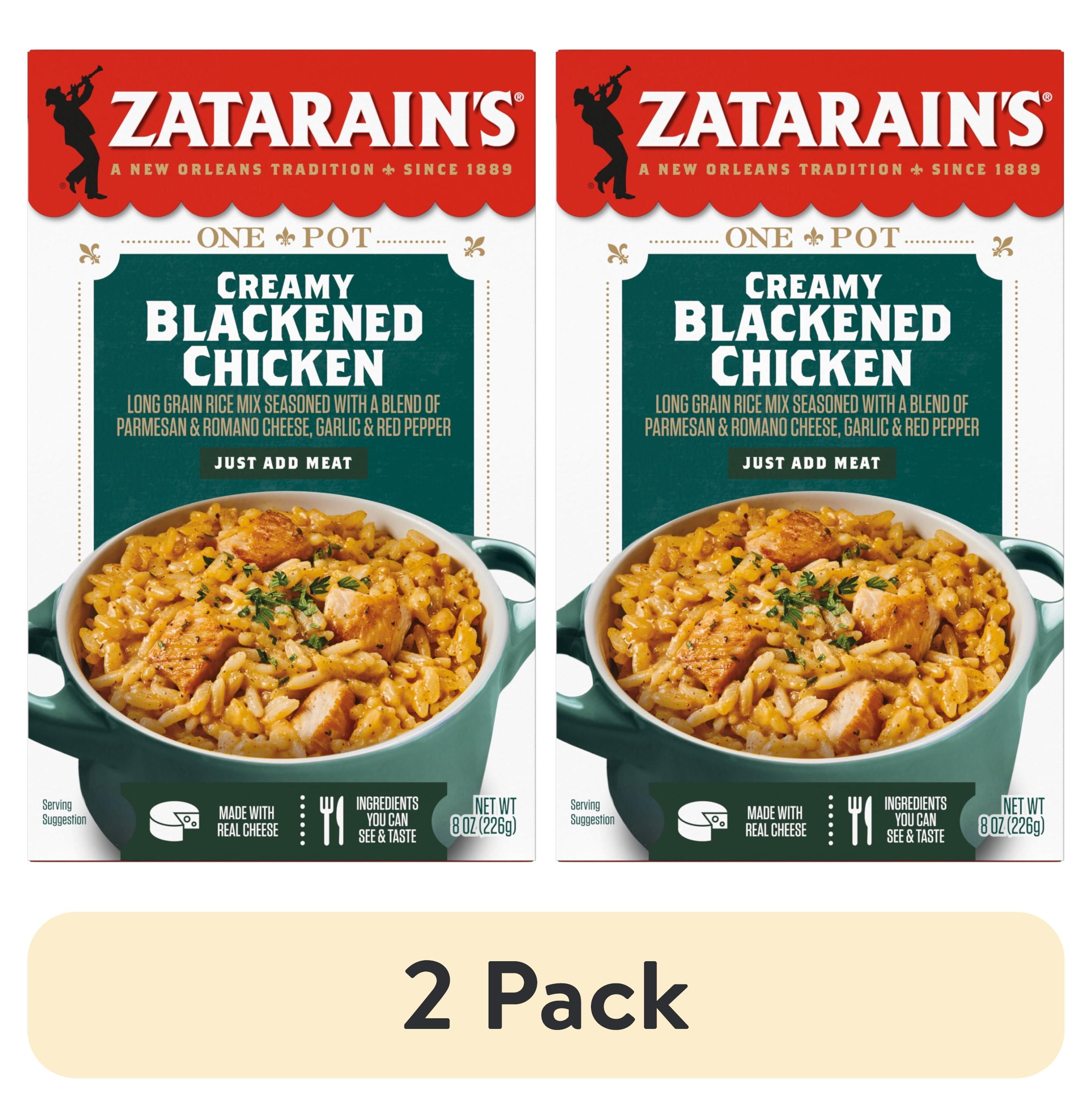 (2 pack) Zatarain's Creamy Blackened Chicken Rice Mix, 8 oz - Walmart.com