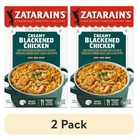 (2 pack) Zatarain's Creamy Blackened Chicken Rice Mix, 8 oz - Walmart.com