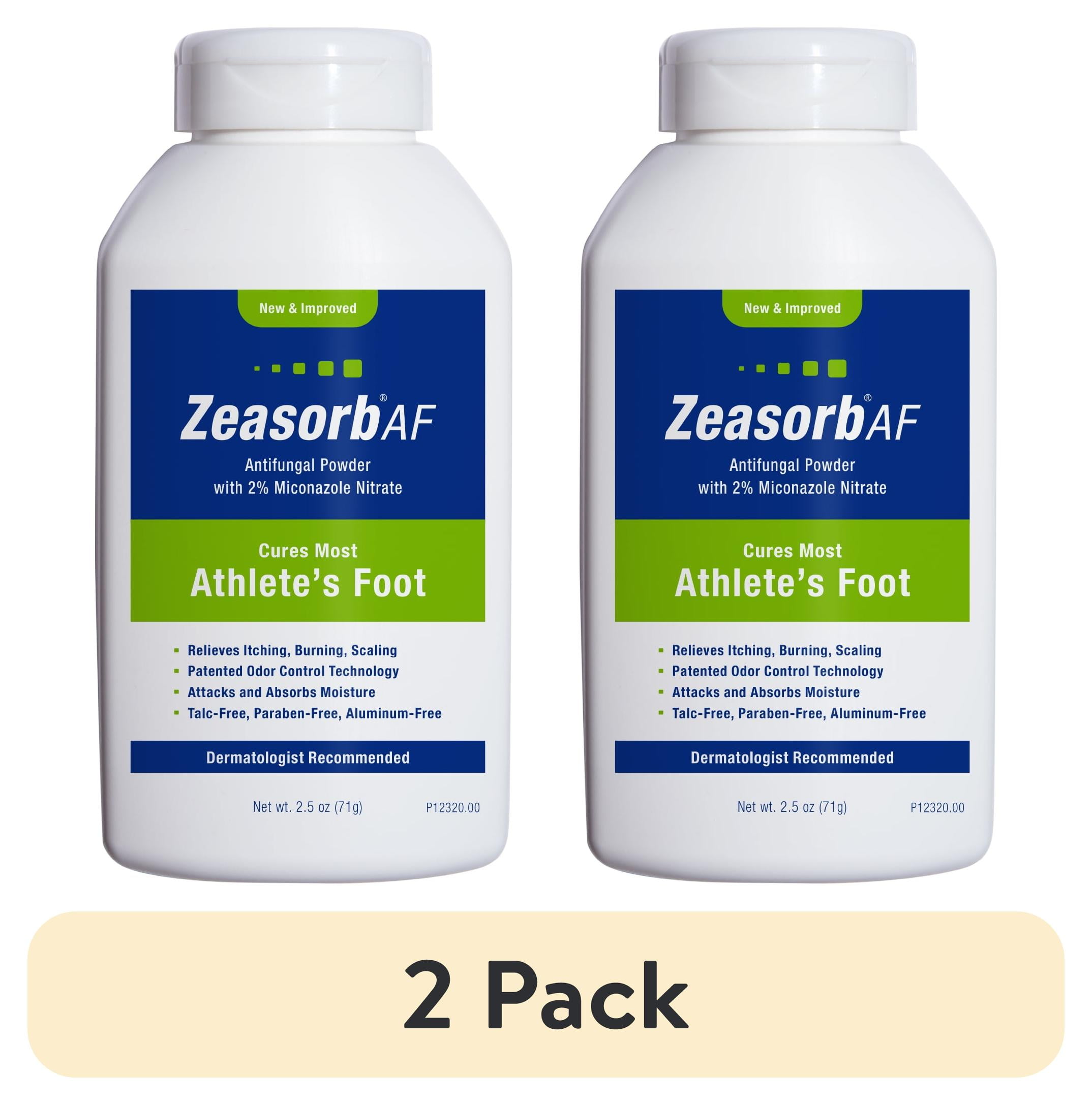 (2 pack) Zeasorb Antifungal Athlete's Foot Powder, 2.5oz, 1 Count ...