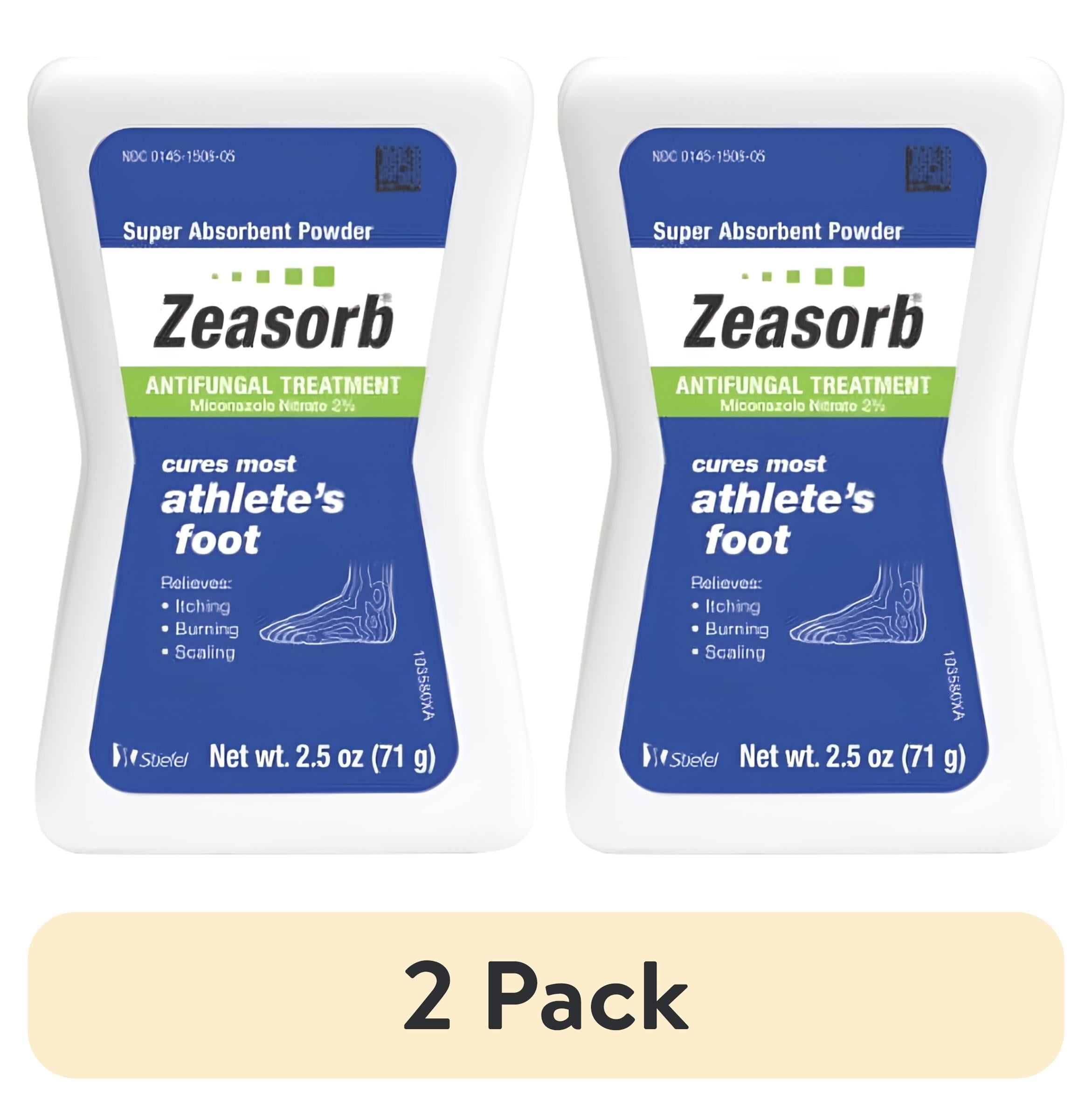 (2 pack) Zeasorb Antifungal Treatment Powder, Athletes Foot, 2.5 oz ...