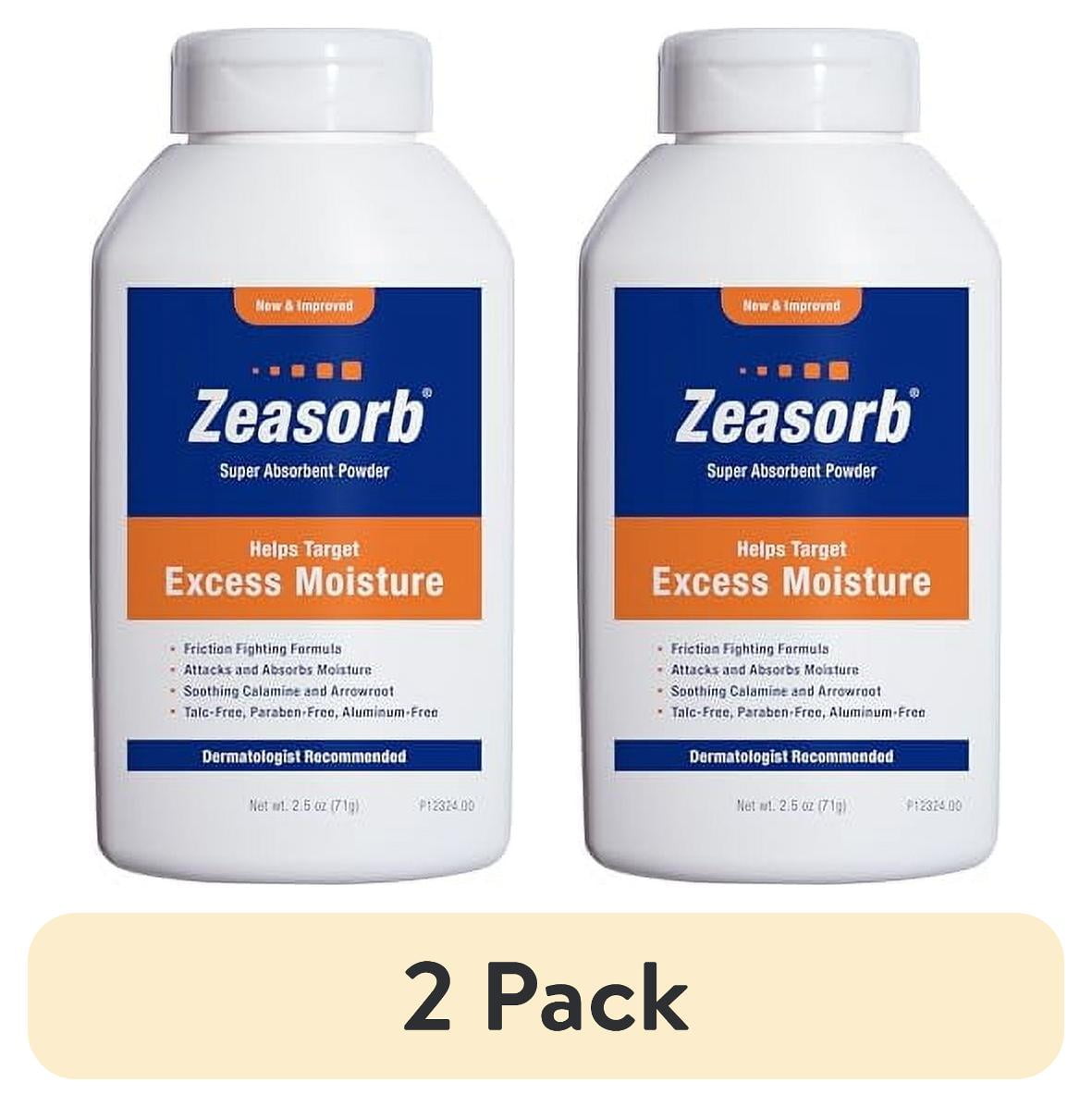 (2 pack) Zeasorb Excess Moisture Control Super Absorbent Foot & Body ...