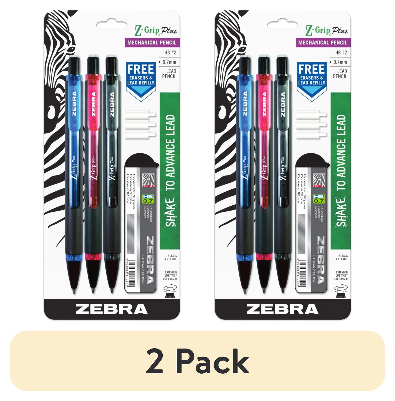 (2 pack) Z-Grip Plus Mechanical Pencil, 0.7mm, HB #2 graphite, assorted ...