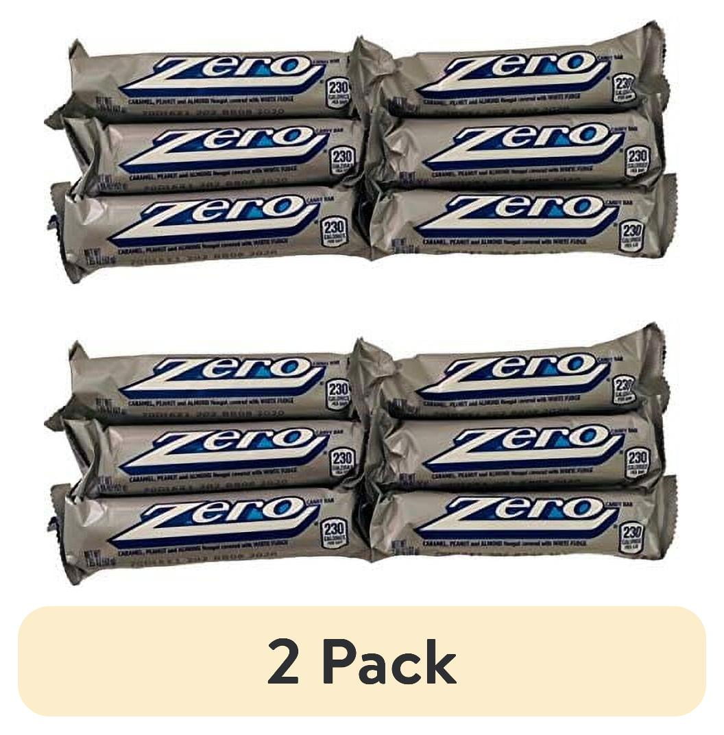(2 pack) Zero Candy Bars | Zero Caramel and Almond Nougat Bars with White Fudge | 1.85 oz Bars ...