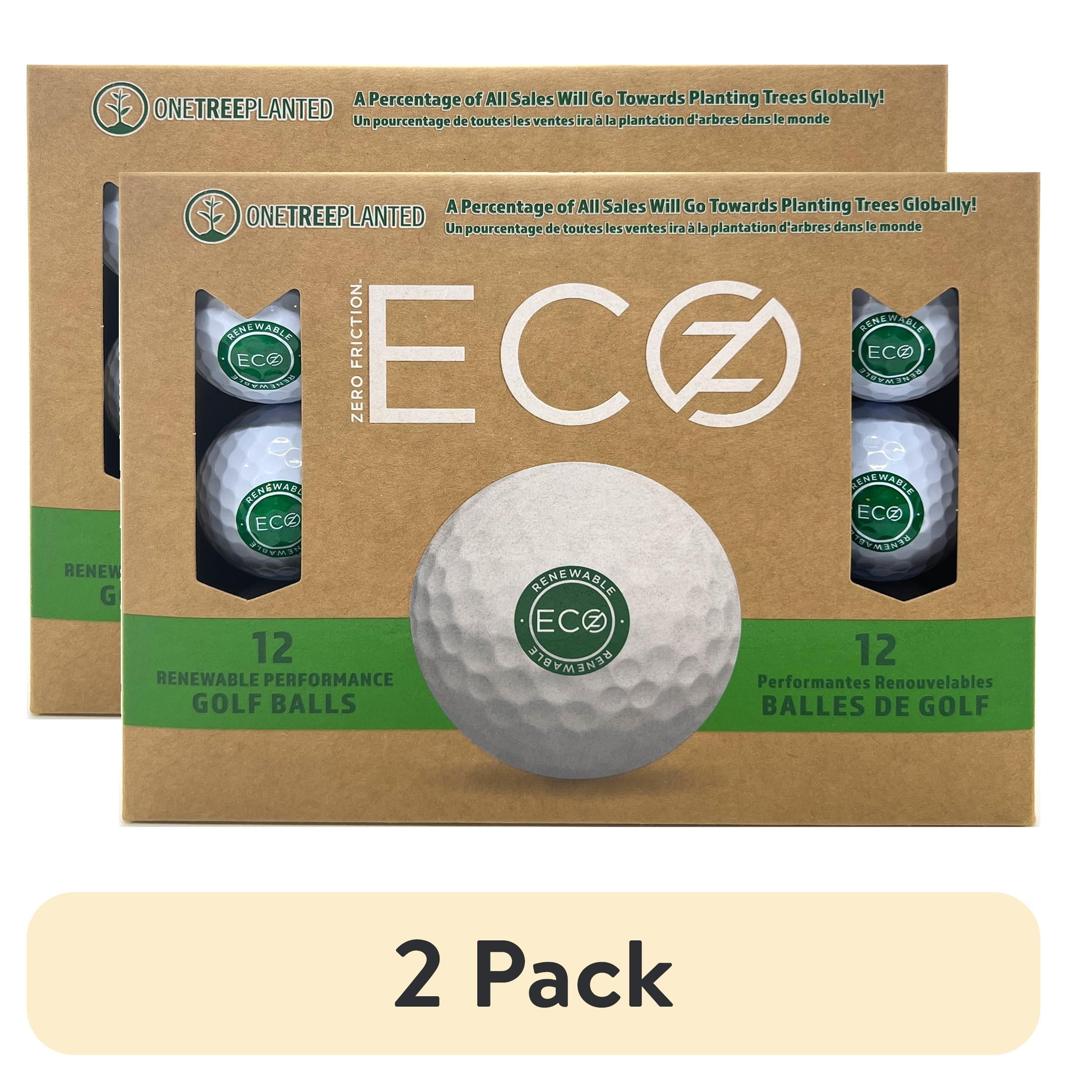 (2 pack) Zero Friction ECO Z Golf Balls, White Dimple, 12 Count ...