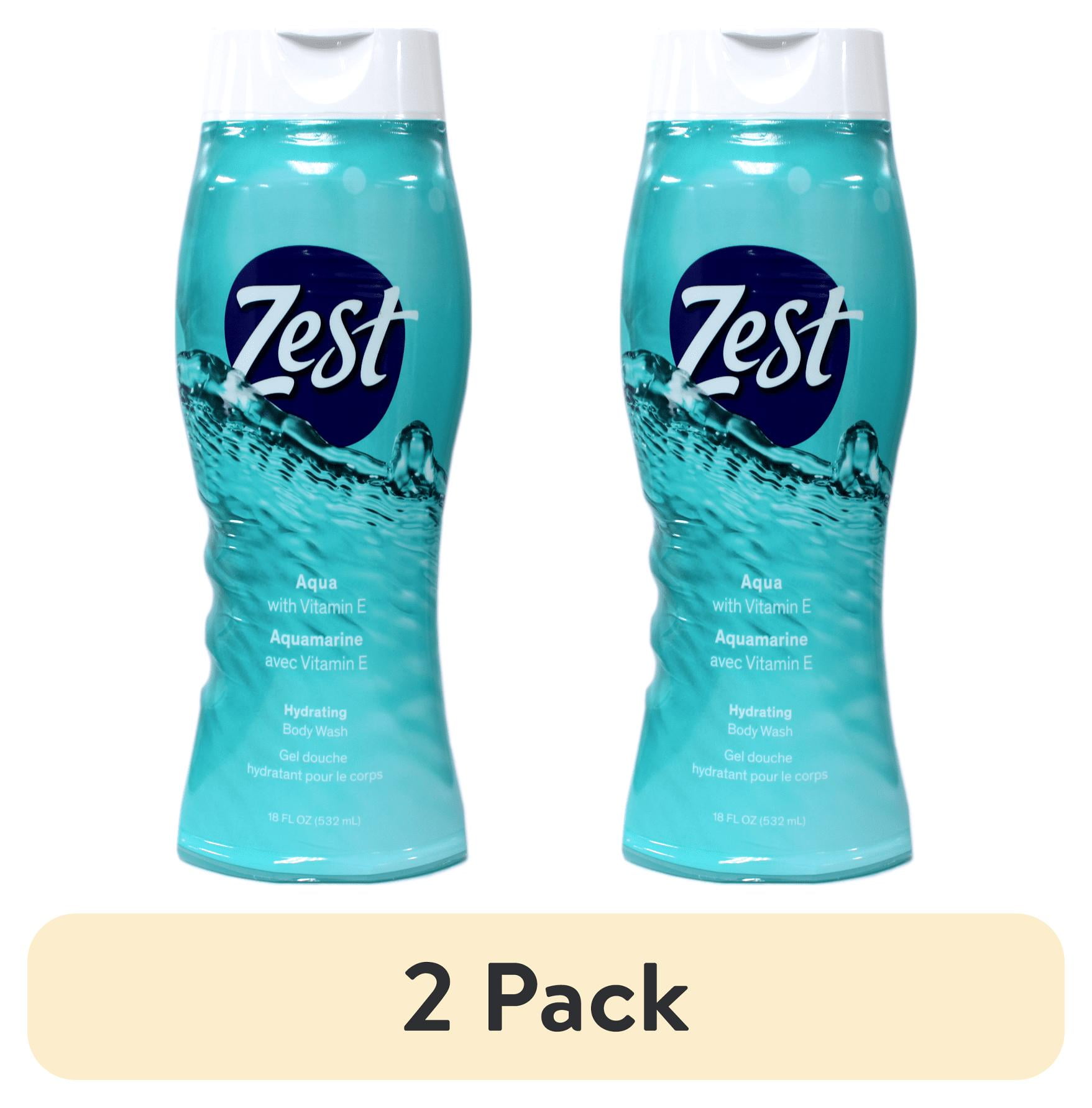 (2 pack) Zest Hydrating Body Wash Shower Gel Aqua Scent with Vitamin E 18 fl oz - Walmart.com