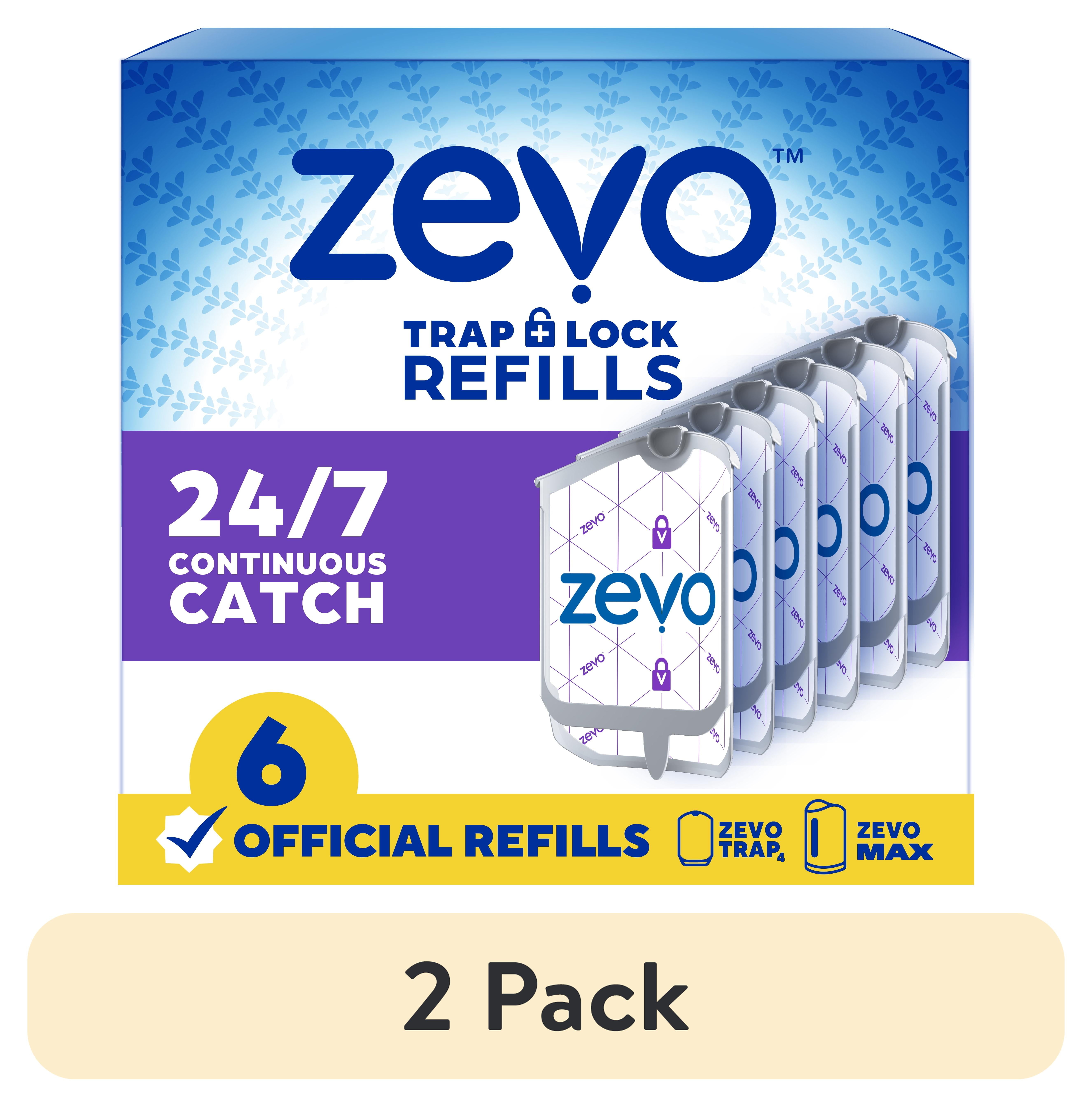 (2 pack) Zevo Flying Insect Trap Refill: 6 Indoor Light Trap Refill ...