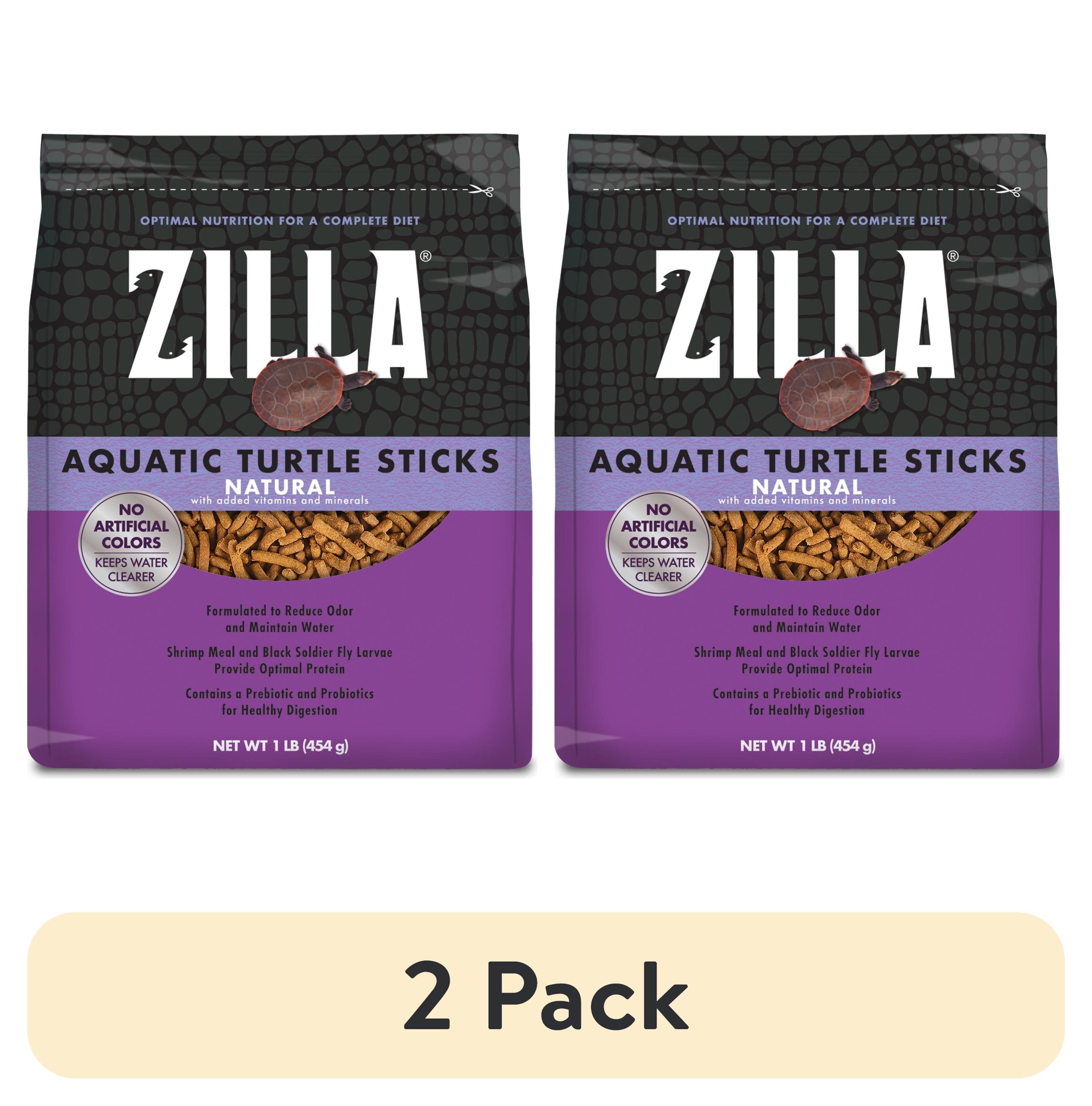 (2 pack) Zilla Aquatic Turtle Food Sticks, 1 Pound - Walmart.com