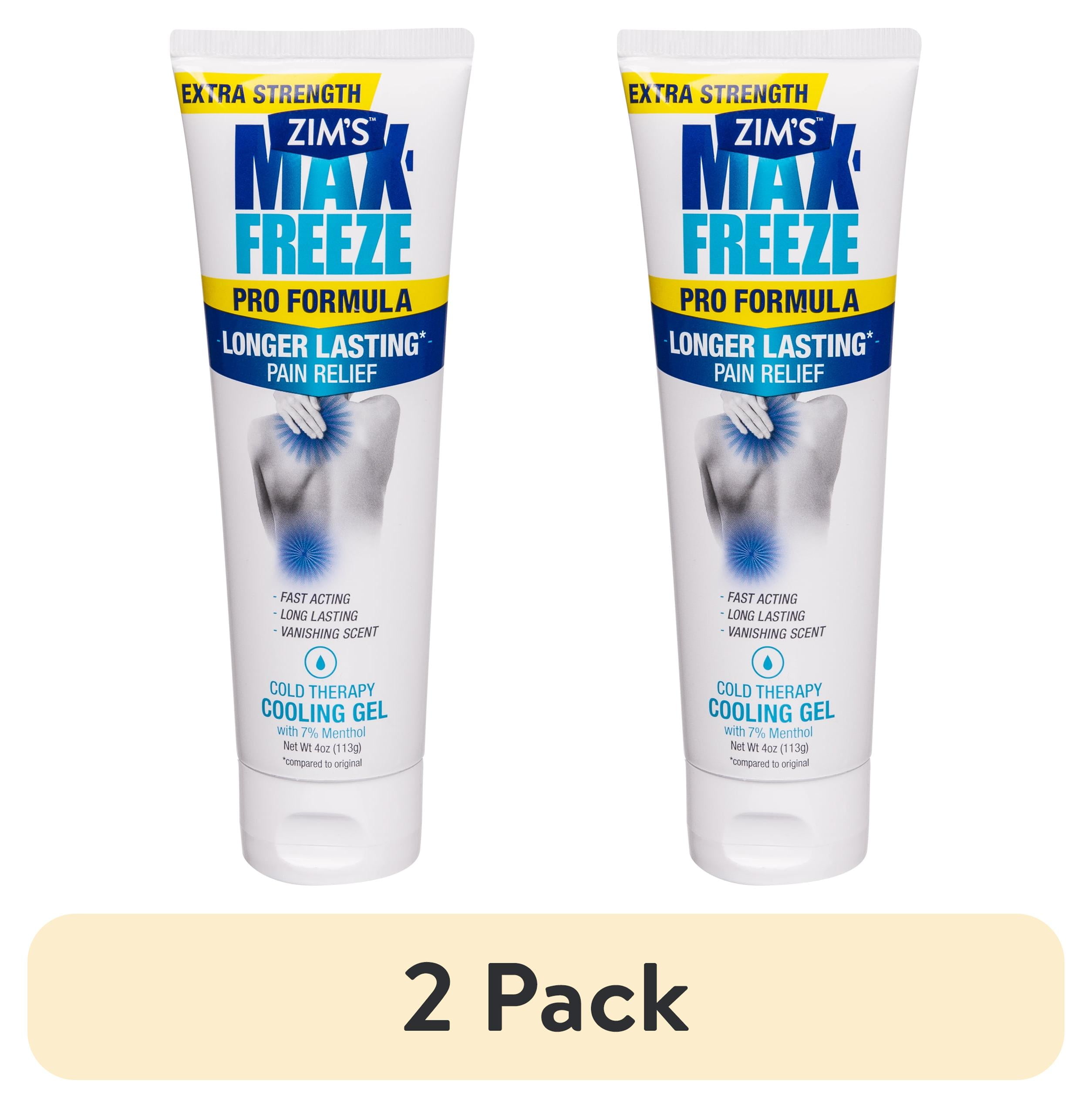 (2 pack) Zim's Max-Freeze™ PRO Extra Strength Pain Relief Cooling Gel ...