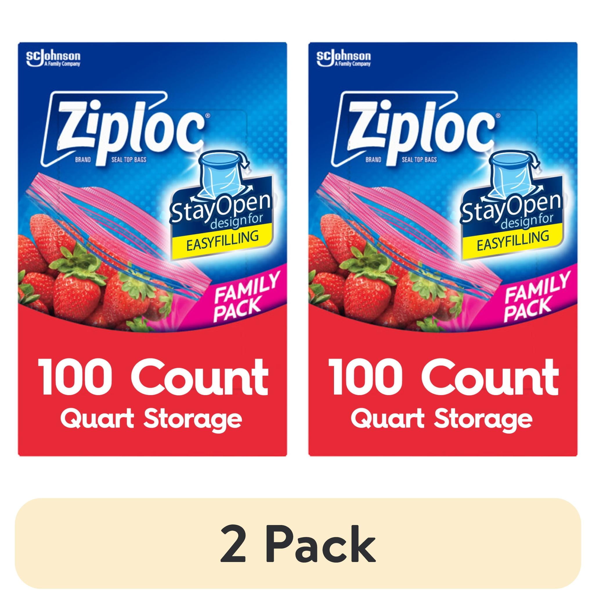 (2 pack) Ziploc Brand Storage Bags, School Supplies, with Grip 'n Seal ...