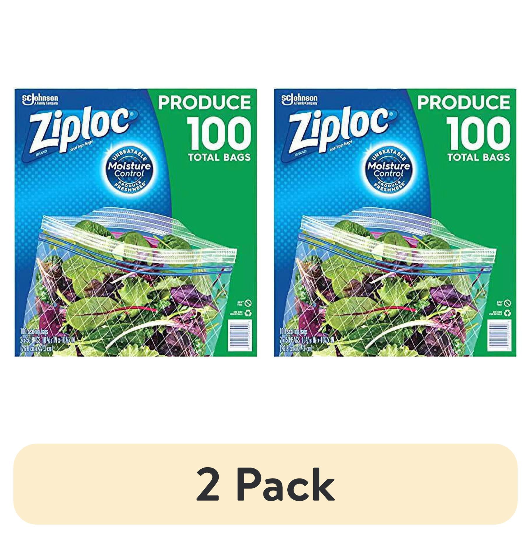 (2 pack) Ziploc Produce Bags w/ Seal Top (100 ct.) - Walmart.com