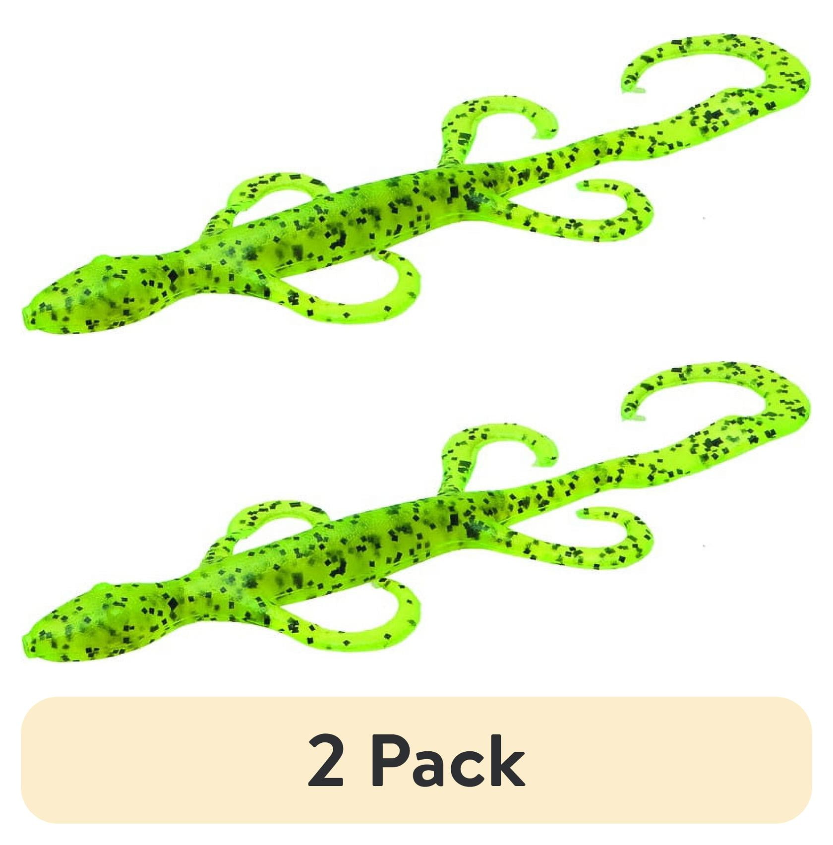Zoom 2 Pack Lizard 6 Inch Chartreuse Pepper Soft Plastic Fishing Baits ...