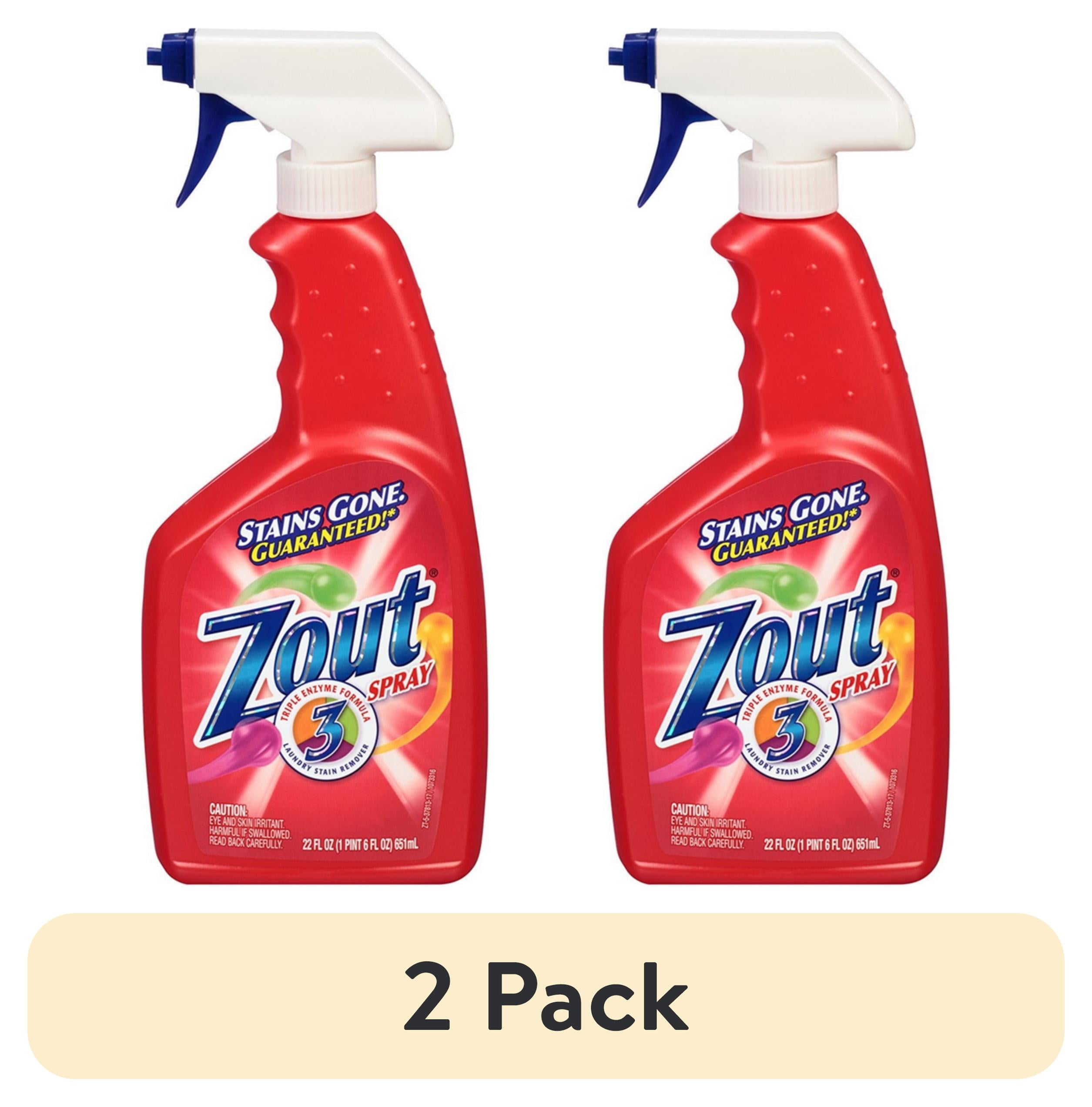 (2 pack) Zout Triple Enzyme Formula Laundry Stain Remover Spray 22 oz ...