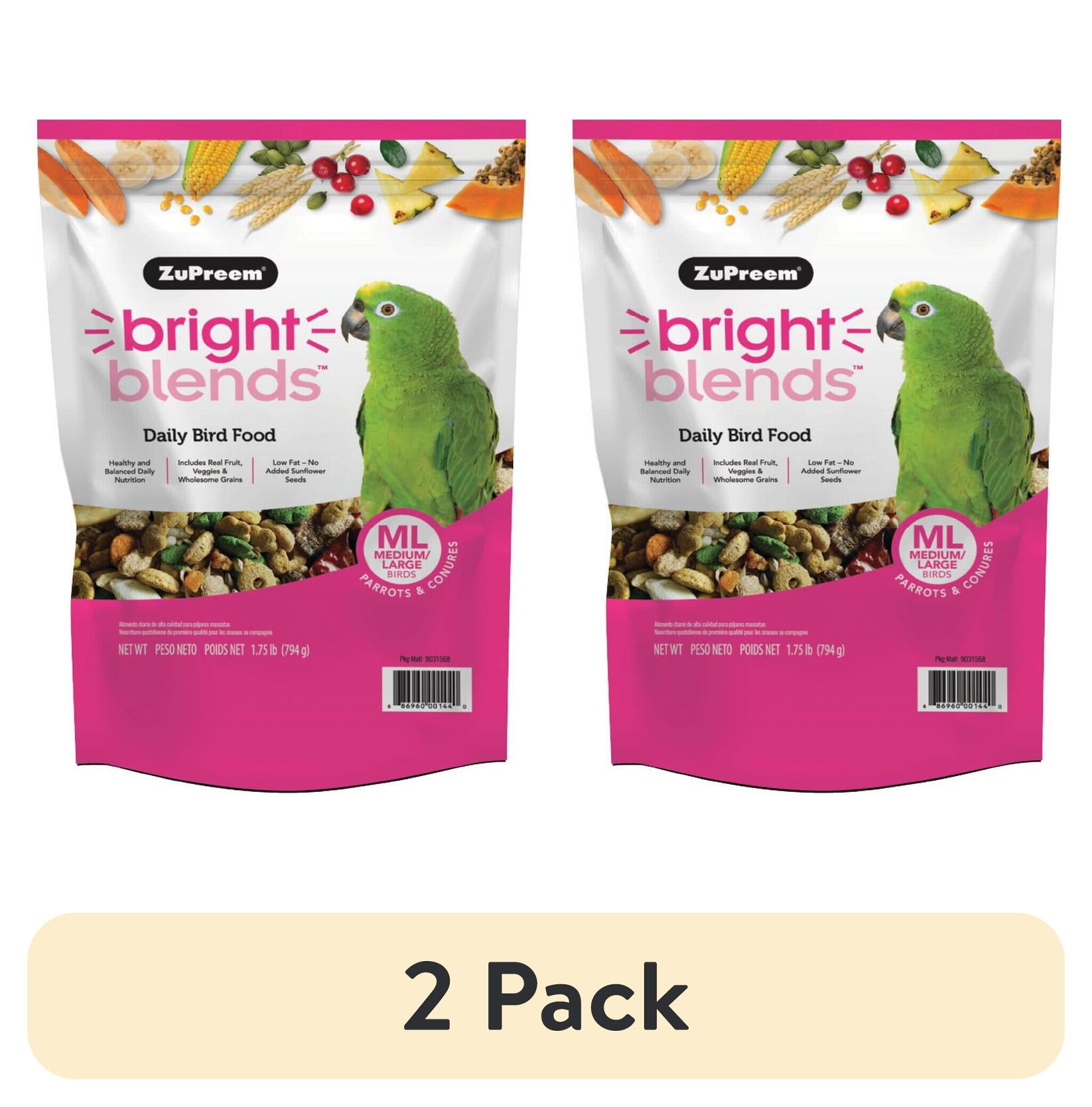 (2 pack) ZuPreem Bright Blends Daily Food for Medium to Large Birds ...