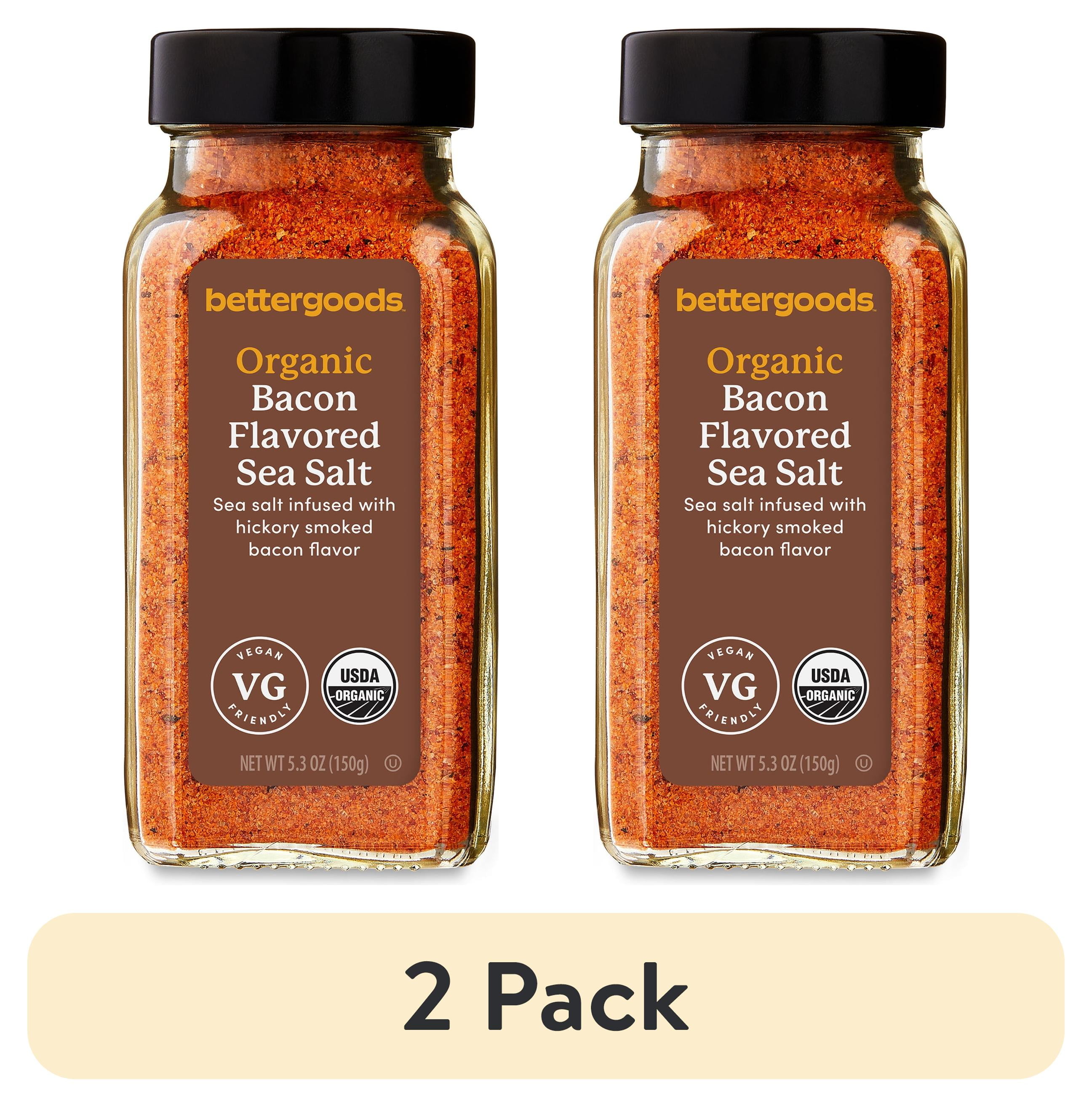 (2 pack) bettergoods Organic Bacon Flavored Sea Salt, 5.3 oz - Walmart.com