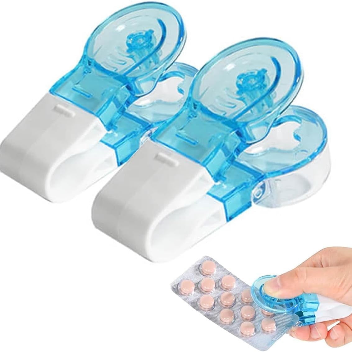2-pack blue portable pill extractor, pill extractor, blister packaging ...