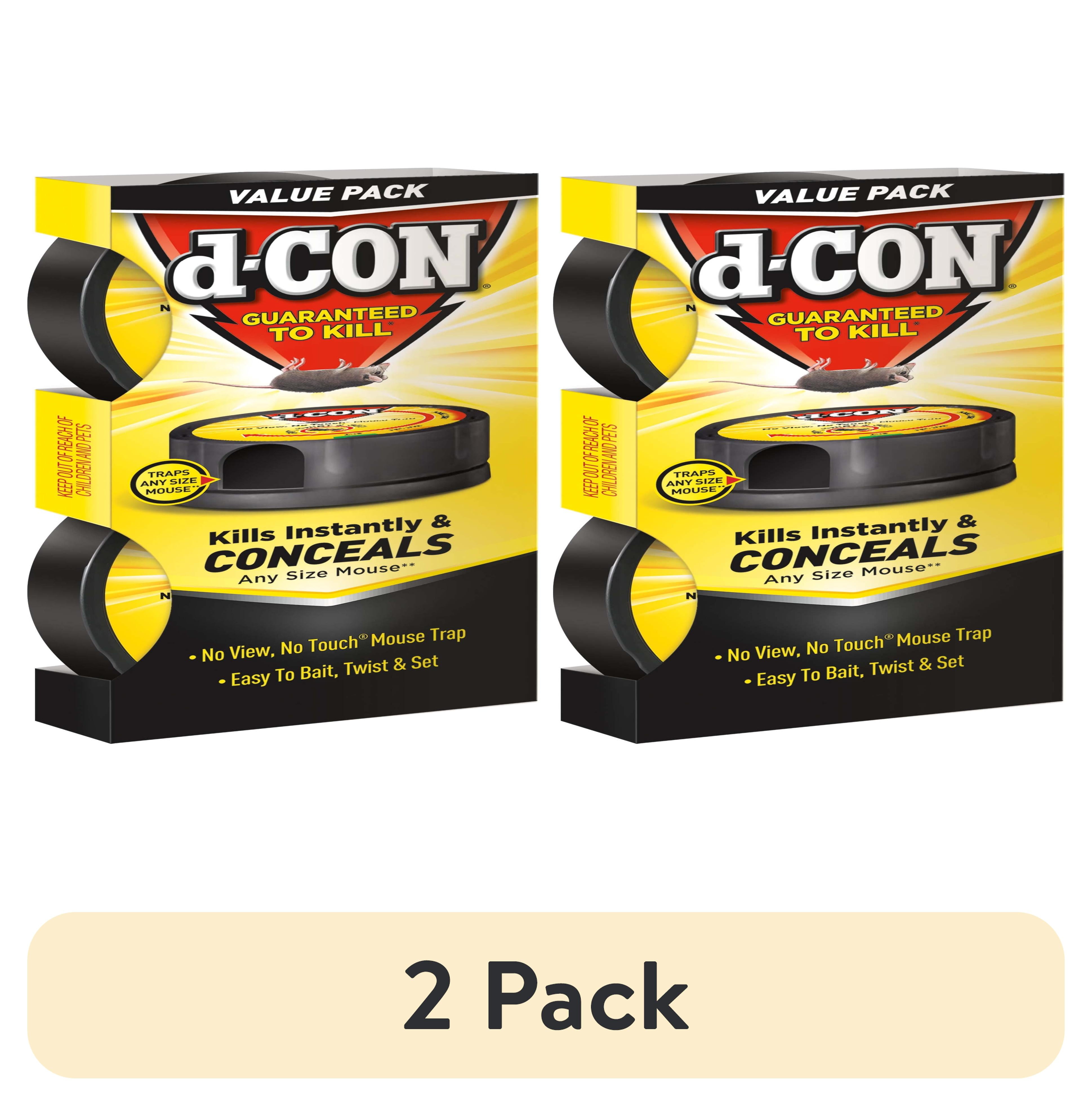 (2 pack) d-CON No View, No Touch Covered Mouse Trap, 2 Count - Walmart.com