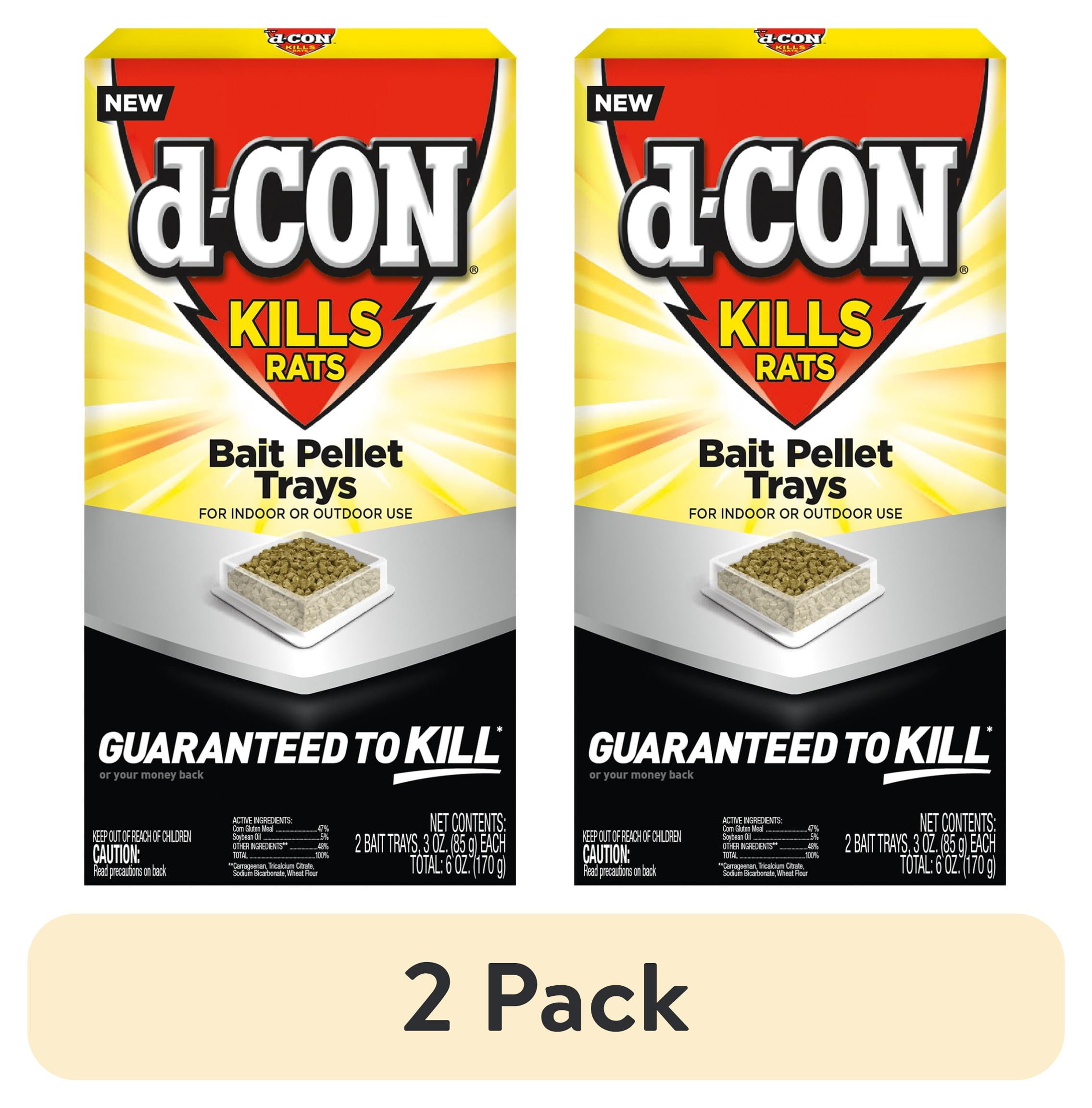 (2 pack) d-CON Rat Bait Pellet Trays, 2 Count - Walmart.com
