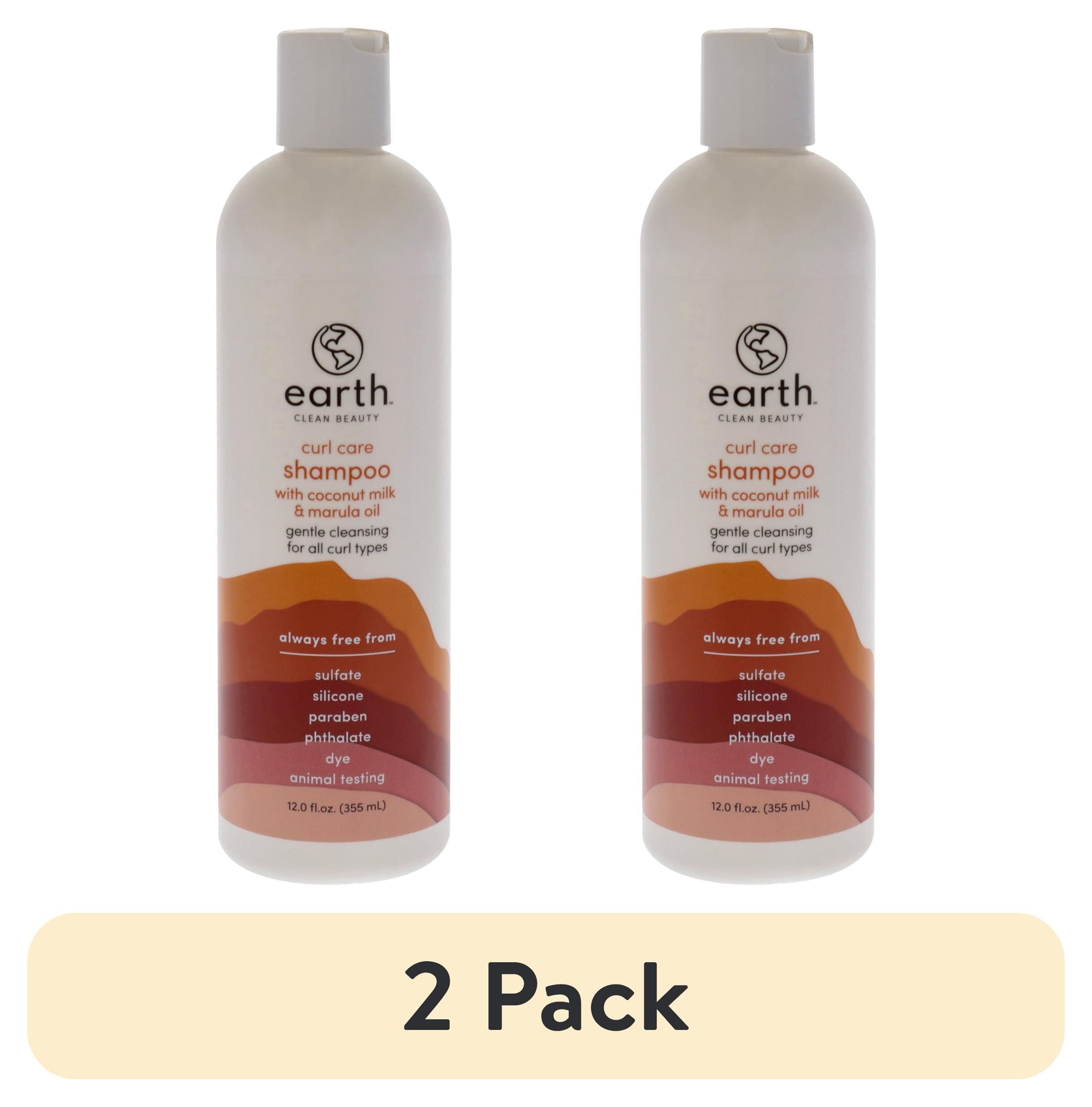 (2 pack) earth Clean Beauty Curl Care Shampoo with Coconut Milk and ...