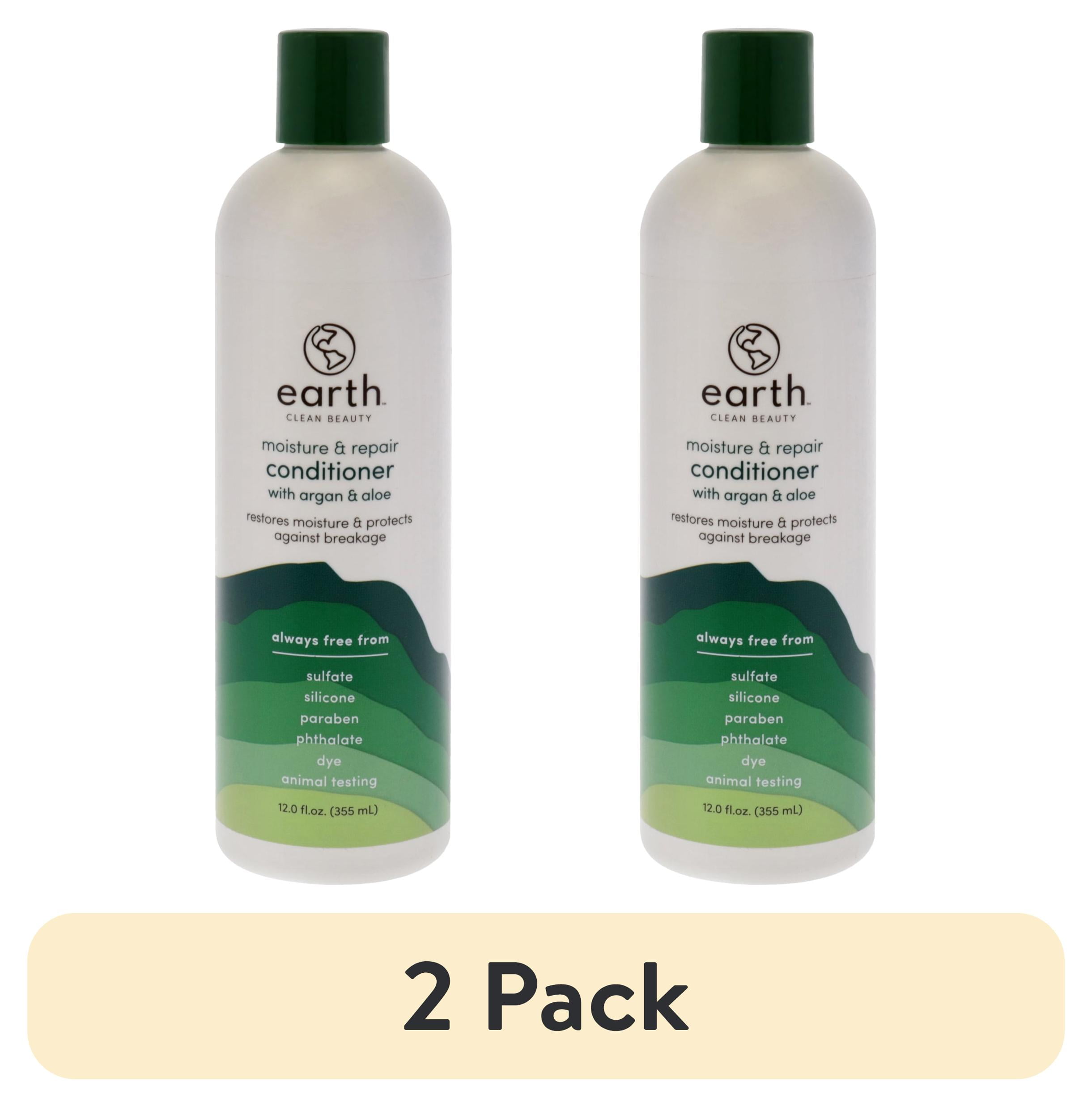 (2 pack) earth Clean Beauty Moisture & Repair Conditioner, with Argan ...