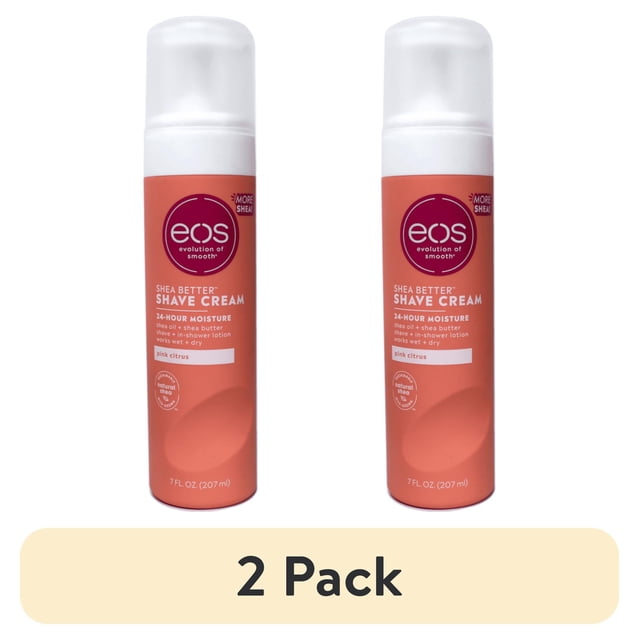 (2 pack) eos Shea Better Shave Cream 24-Hour Moisture Soothing Aloe ...