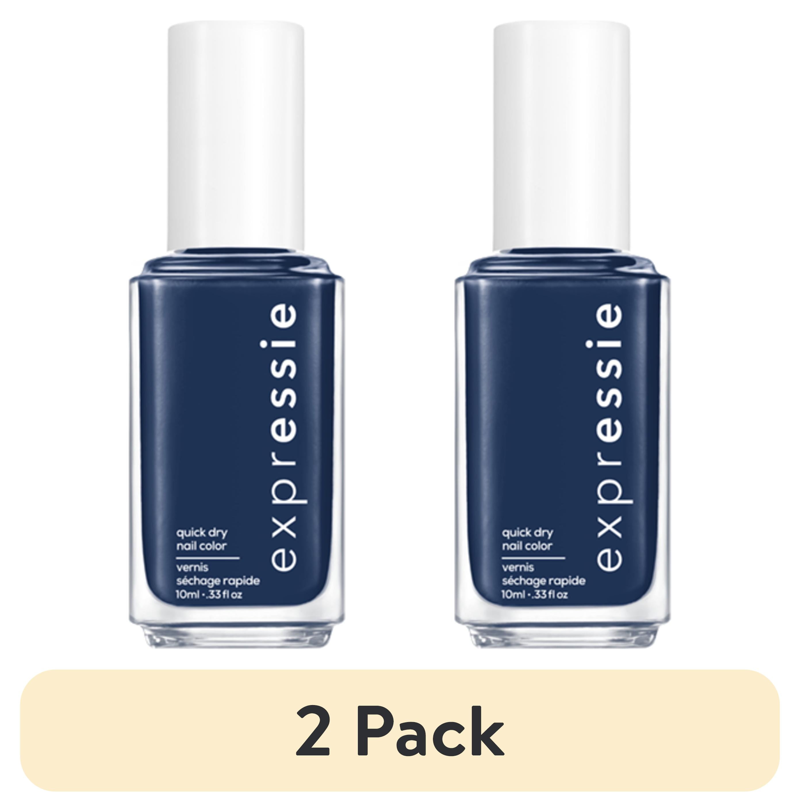 (2 pack) essie Expressie Quick Dry Nail Polish, 05 Left on Shred, Navy ...