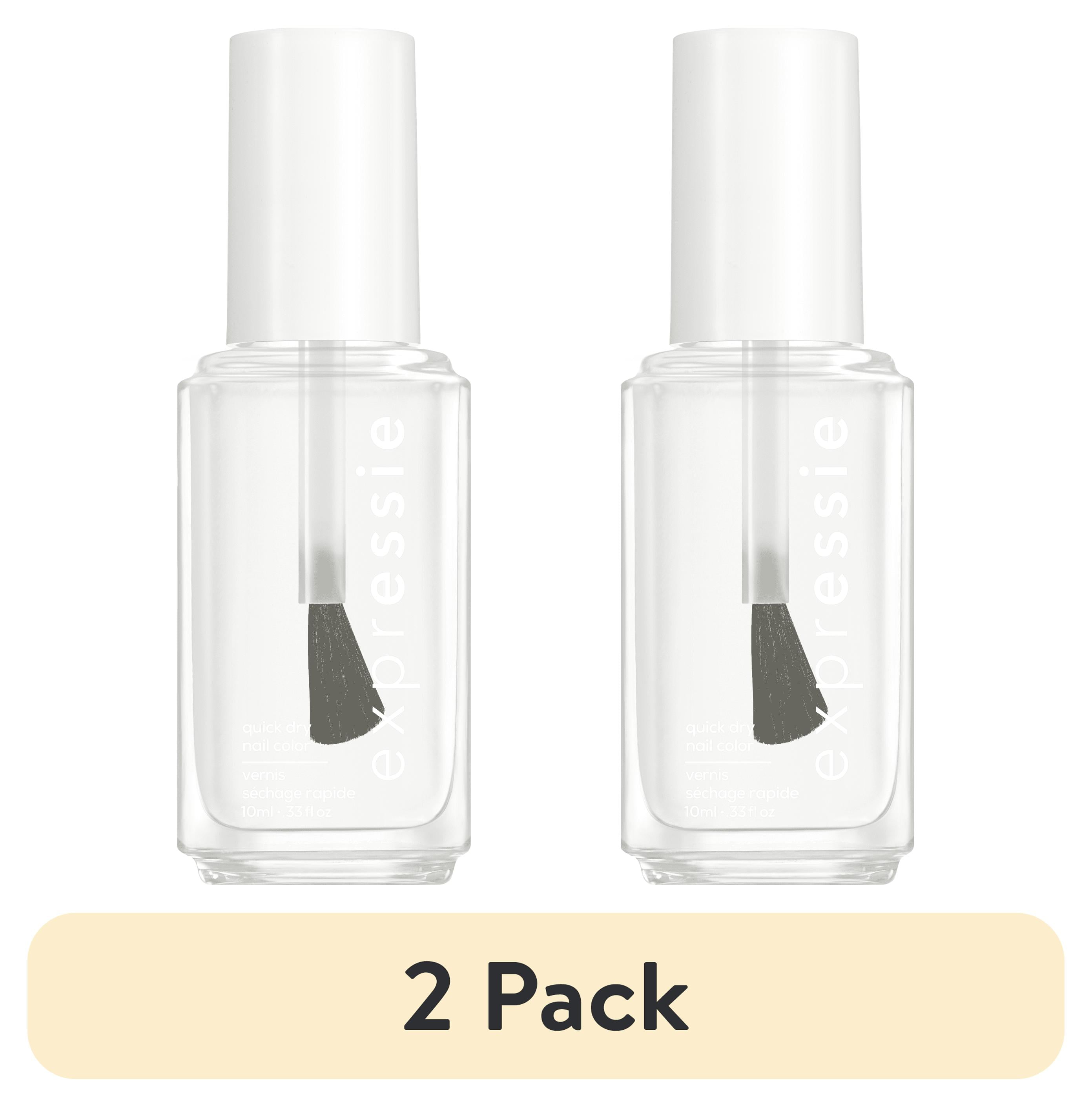 (2 pack) essie Expressie Quick Dry Nail Polish, Always Transparent ...
