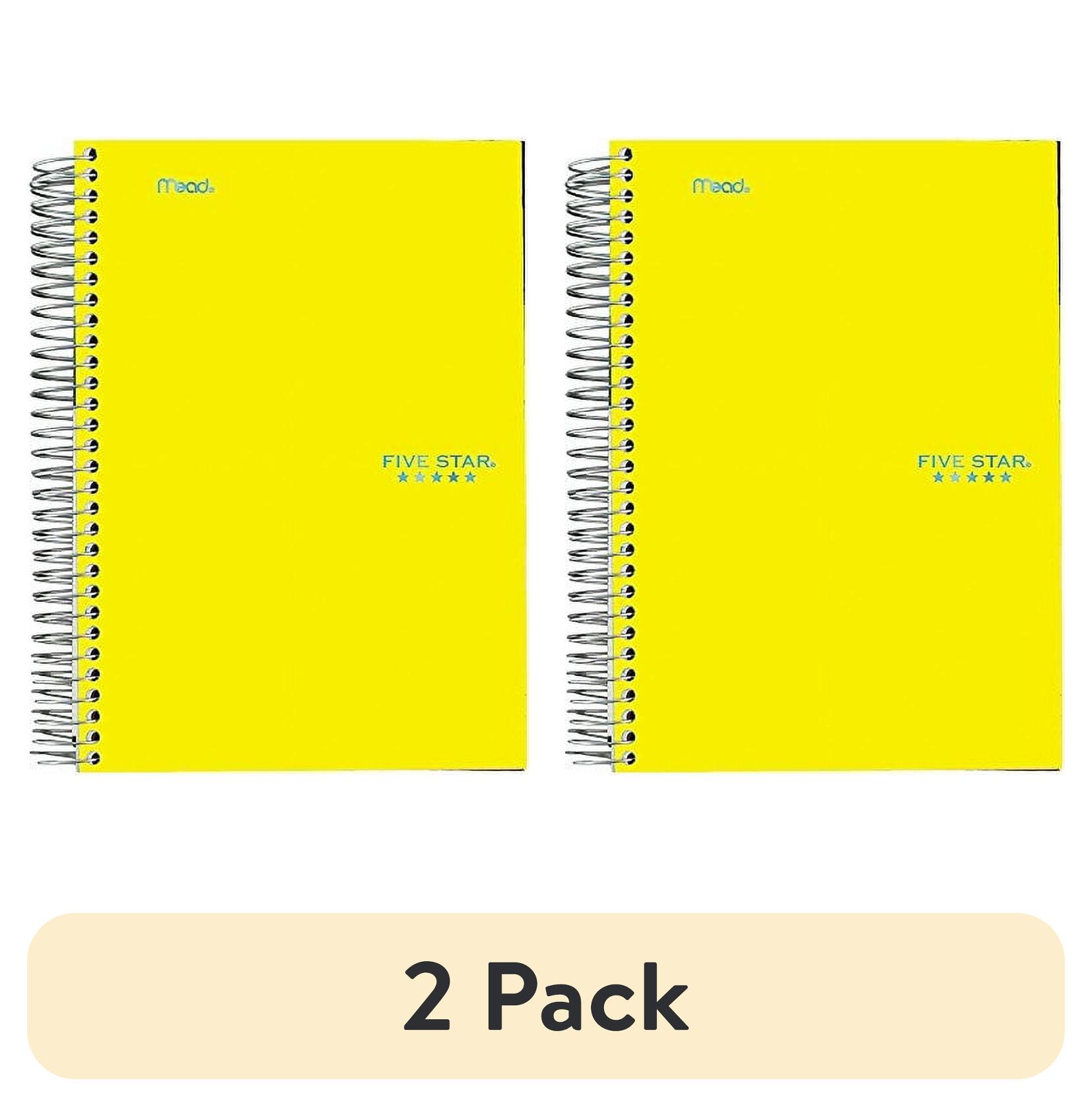(2 pack) five star spiral notebook, 1 subject, college ruled paper, 100 ...