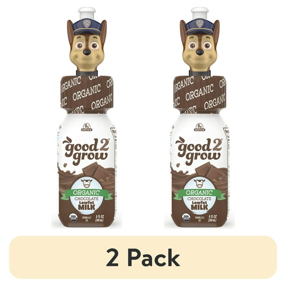 (2 pack) good2grow 8oz Organic Chocolate Milk (Character Tops Vary ...
