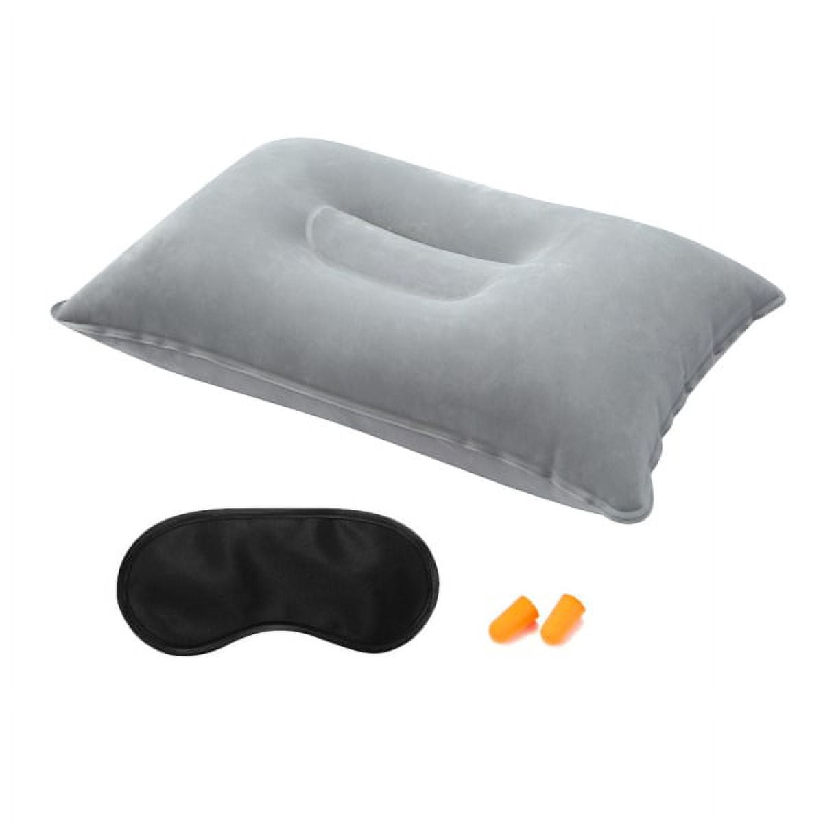 2-pack gray ultralight inflatable pillow Small square flock - Walmart.com