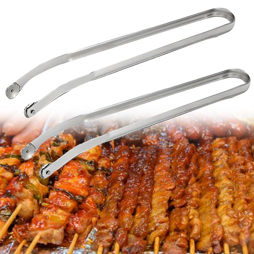2-pack grill tongs with wheels, barbecue tongs, hot dog tongs, kitchen ...
