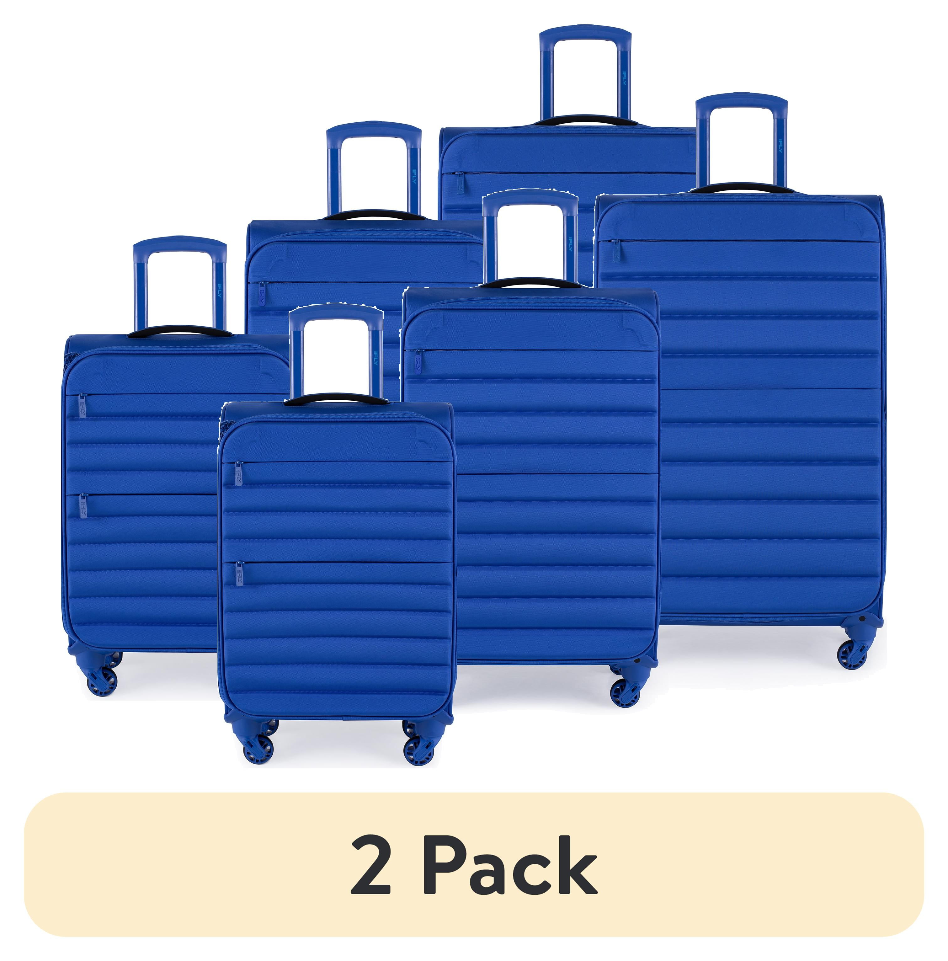 (2 pack) iFLY Softside Fibertech 3-Piece Luggage Set, 20" Carry-on, 24 ...
