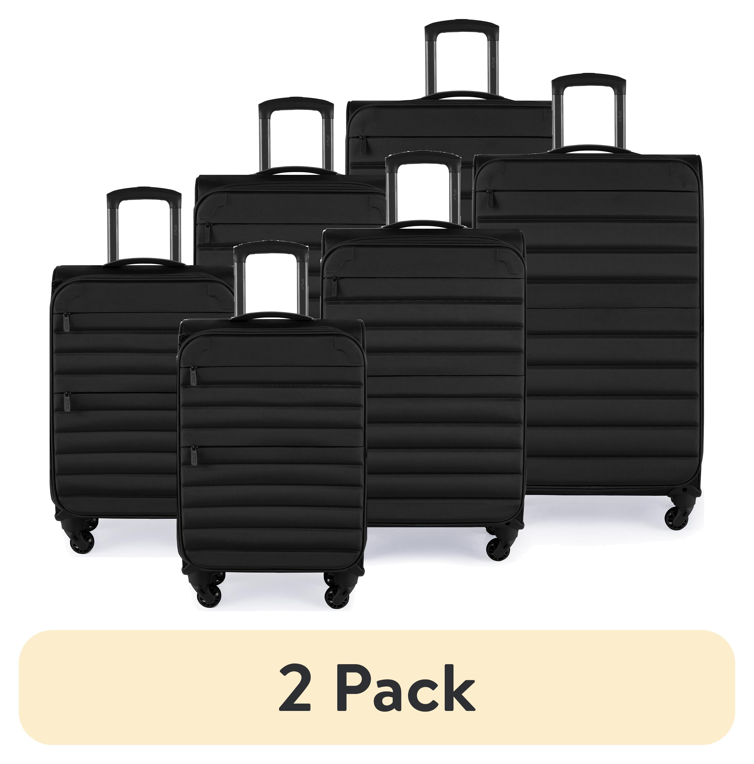 (2 pack) iFLY Softside Fibertech 3-Piece Luggage Set, 20" Carry-on, 24 ...
