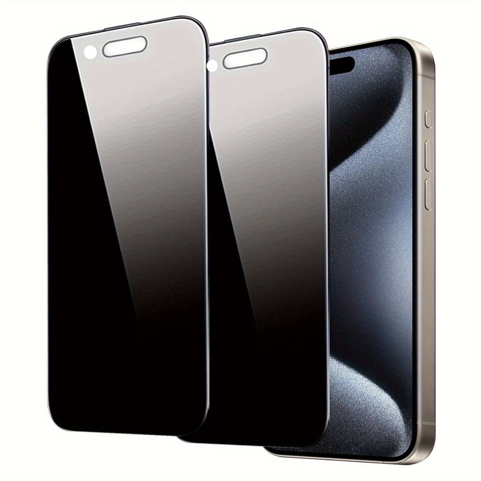 2-pack iPhone tempered glass privacy screen protector, anti-peep ...