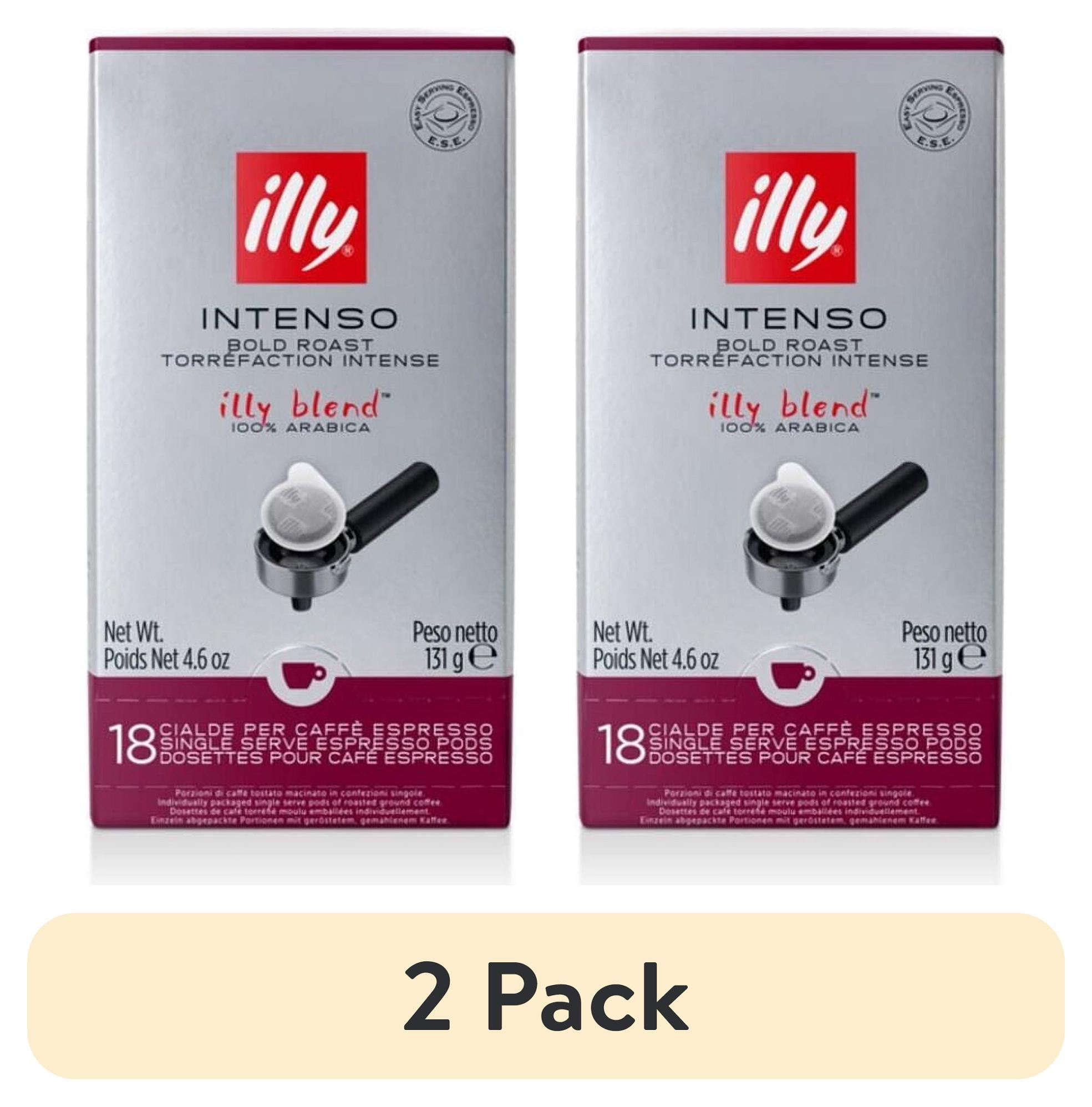 (2 pack) illy Intenso E.S.E. Pods Intenso Dark Roast Coffee, 18 Ct ...