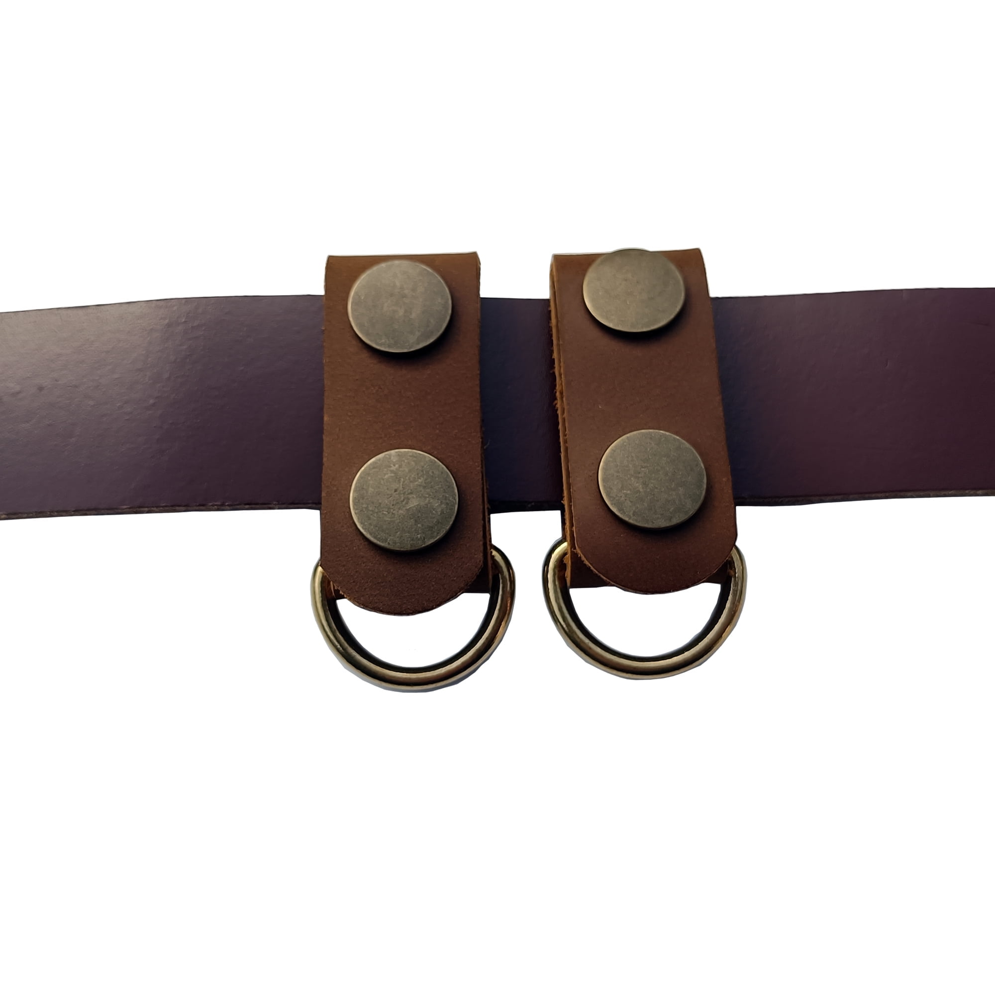 2 pack leather belt keepers+1 solid brass buckles,belt keepers for duty ...