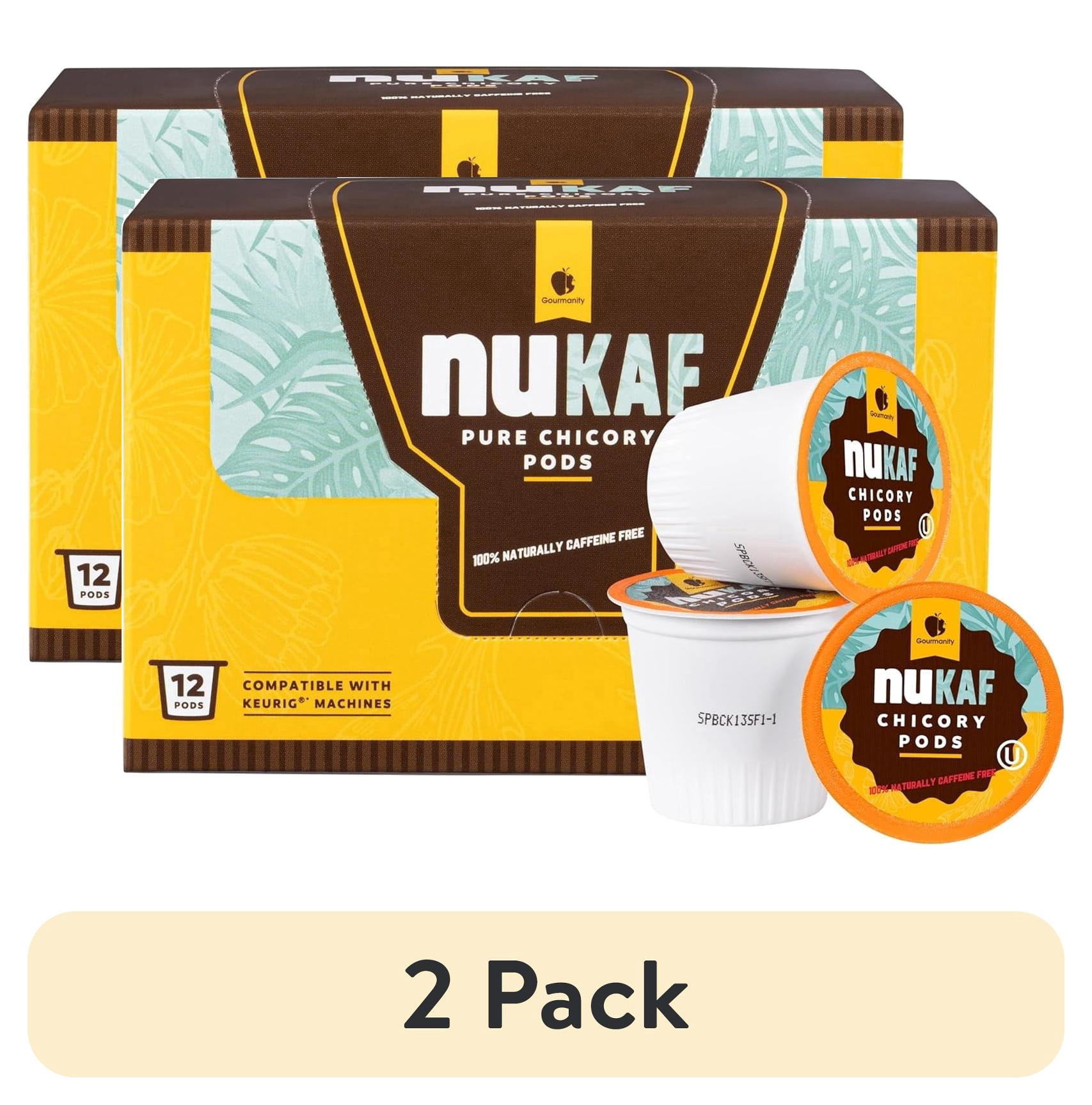 (2 pack) nuKAF Chicory Coffee K Cups, 100% Caffeine Free Coffee ...