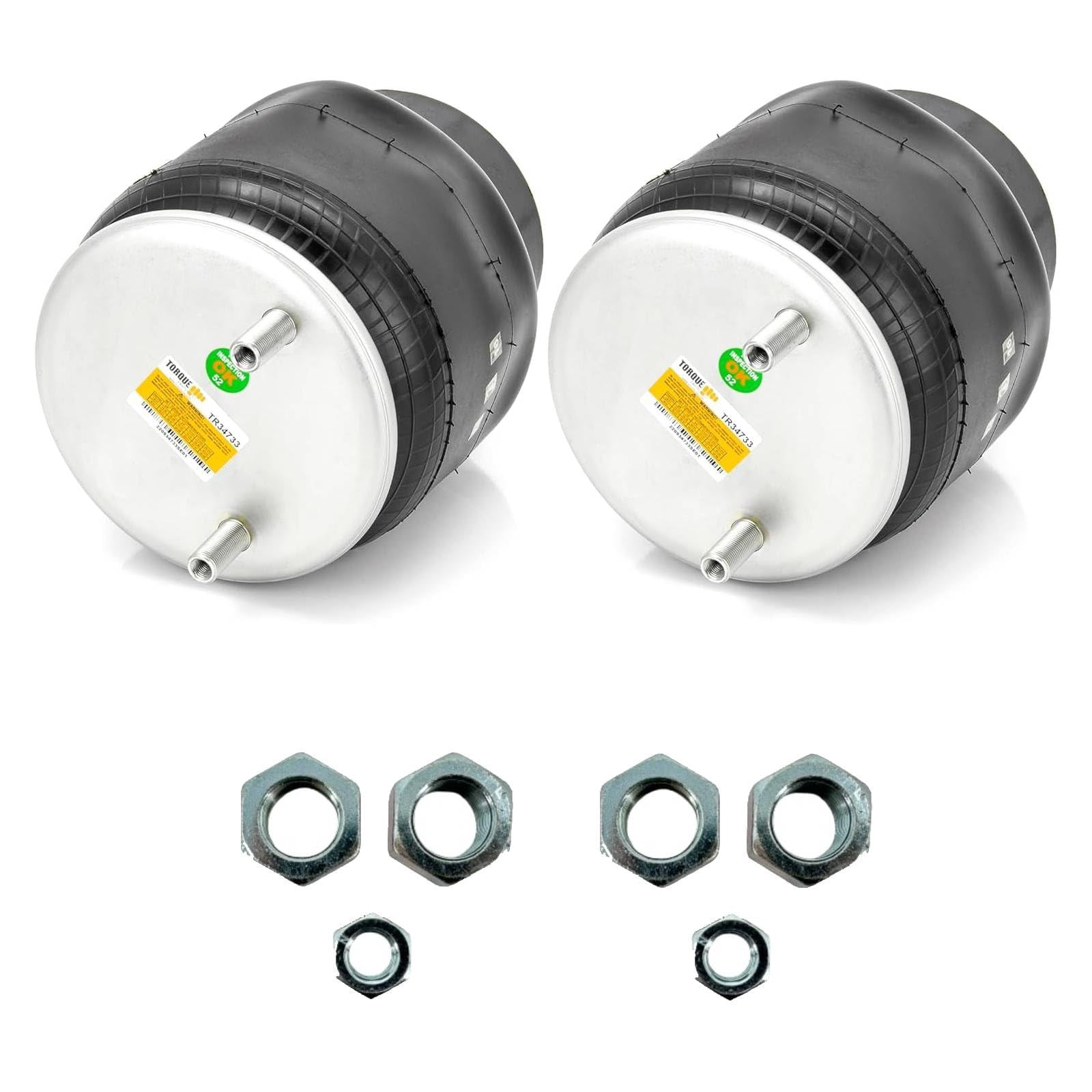 2 pack of TORQUE Trailer Air Spring Bag w/Hardware Kit (Replaces ...