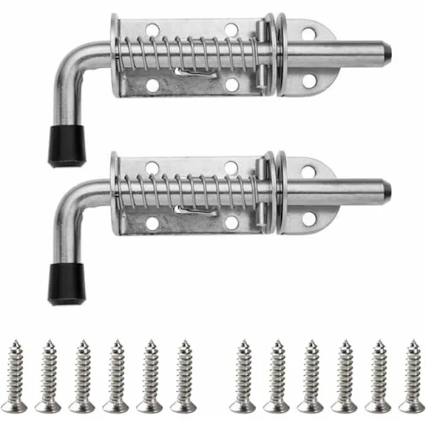 2-pack of spring-loaded stainless steel sliding door locks - Walmart.com