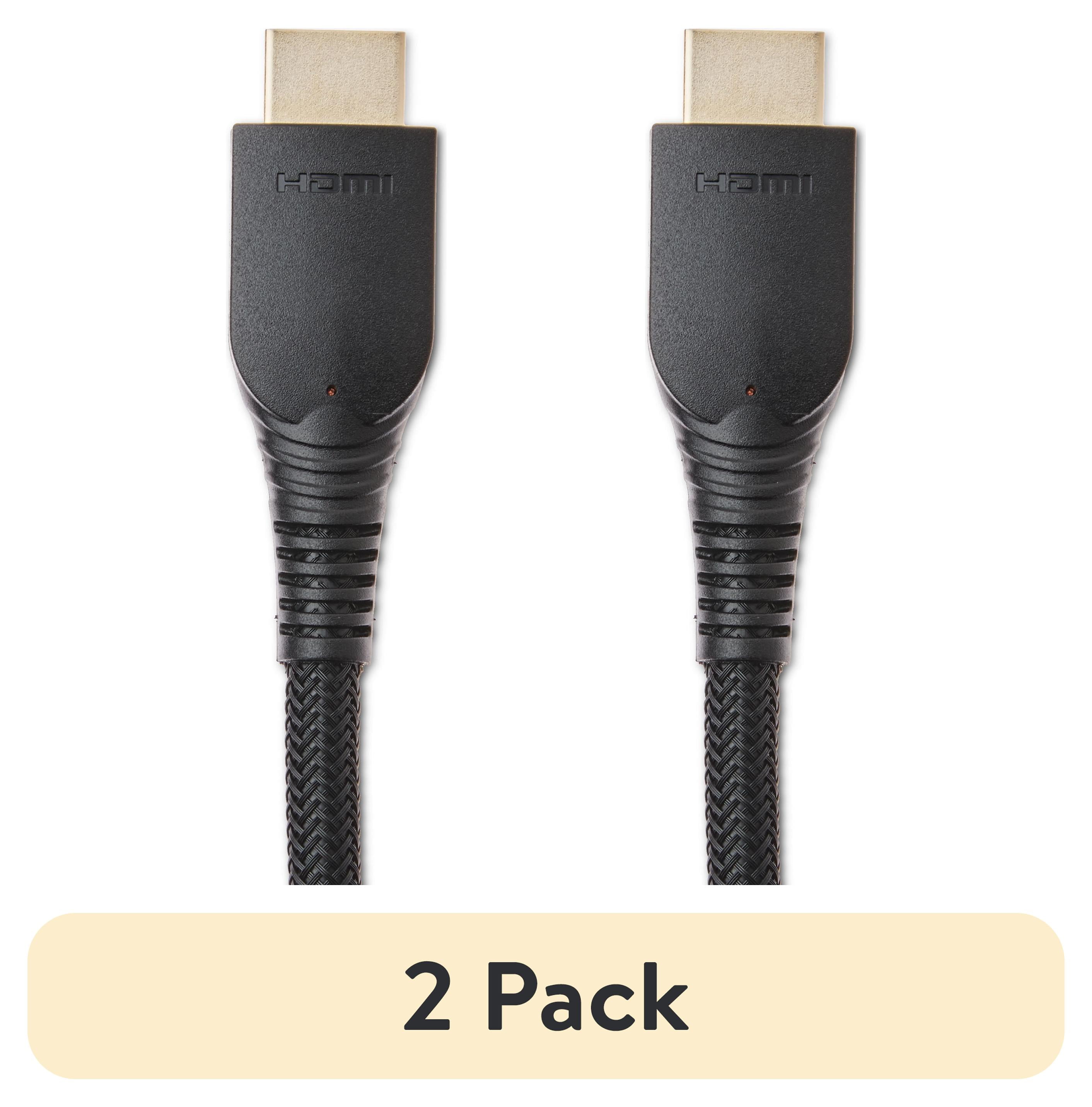(2 pack) onn. 12 Feet High-Speed HDMI Cable, Nylon-Braided for ...